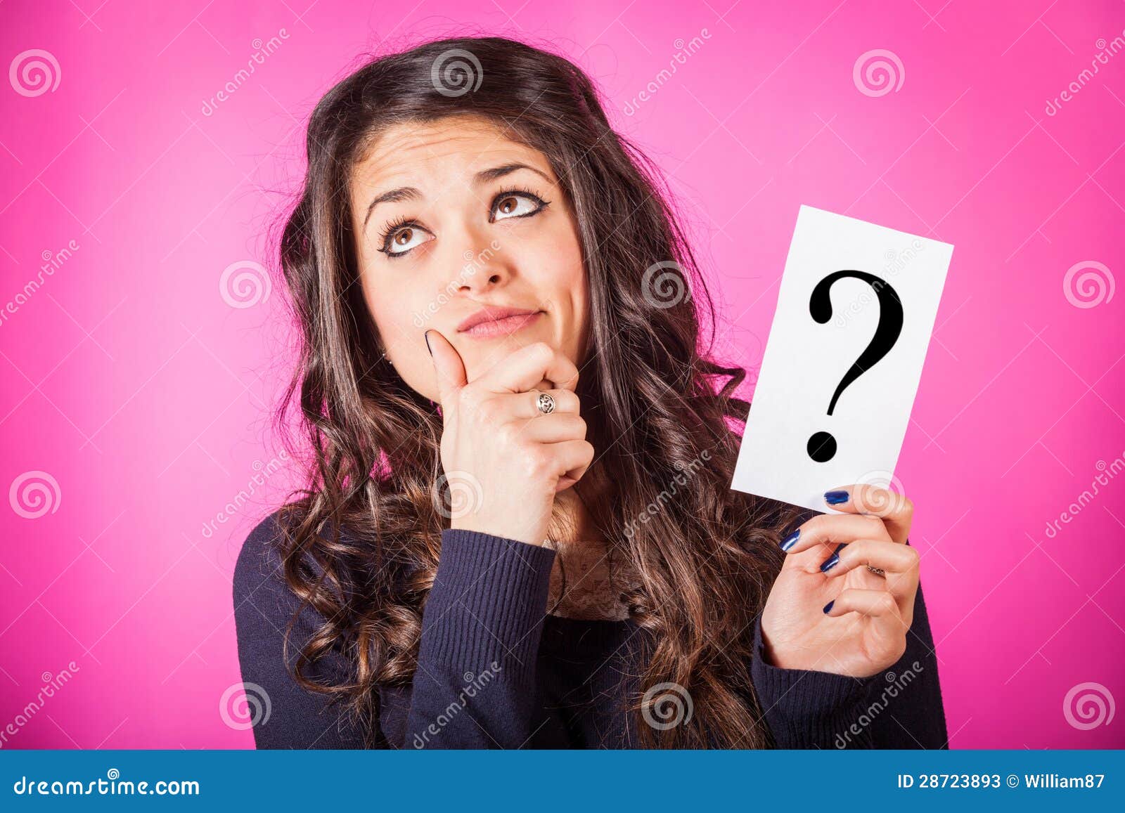 Mujer dudosa imagen de archivo. Imagen de publicidad - 28723893