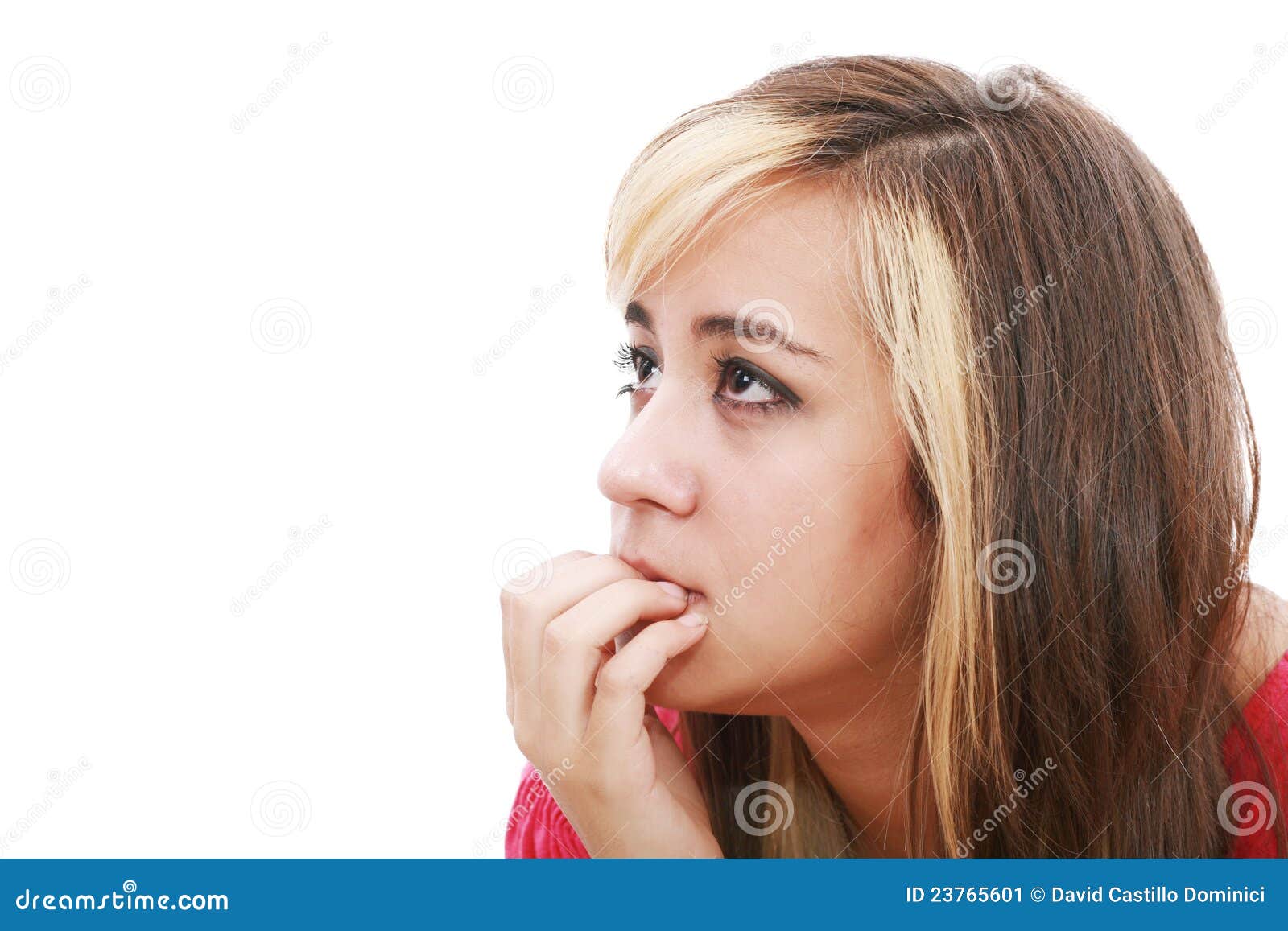 Mujer en duda imagen de archivo. Imagen de persona, blanco - 23765601