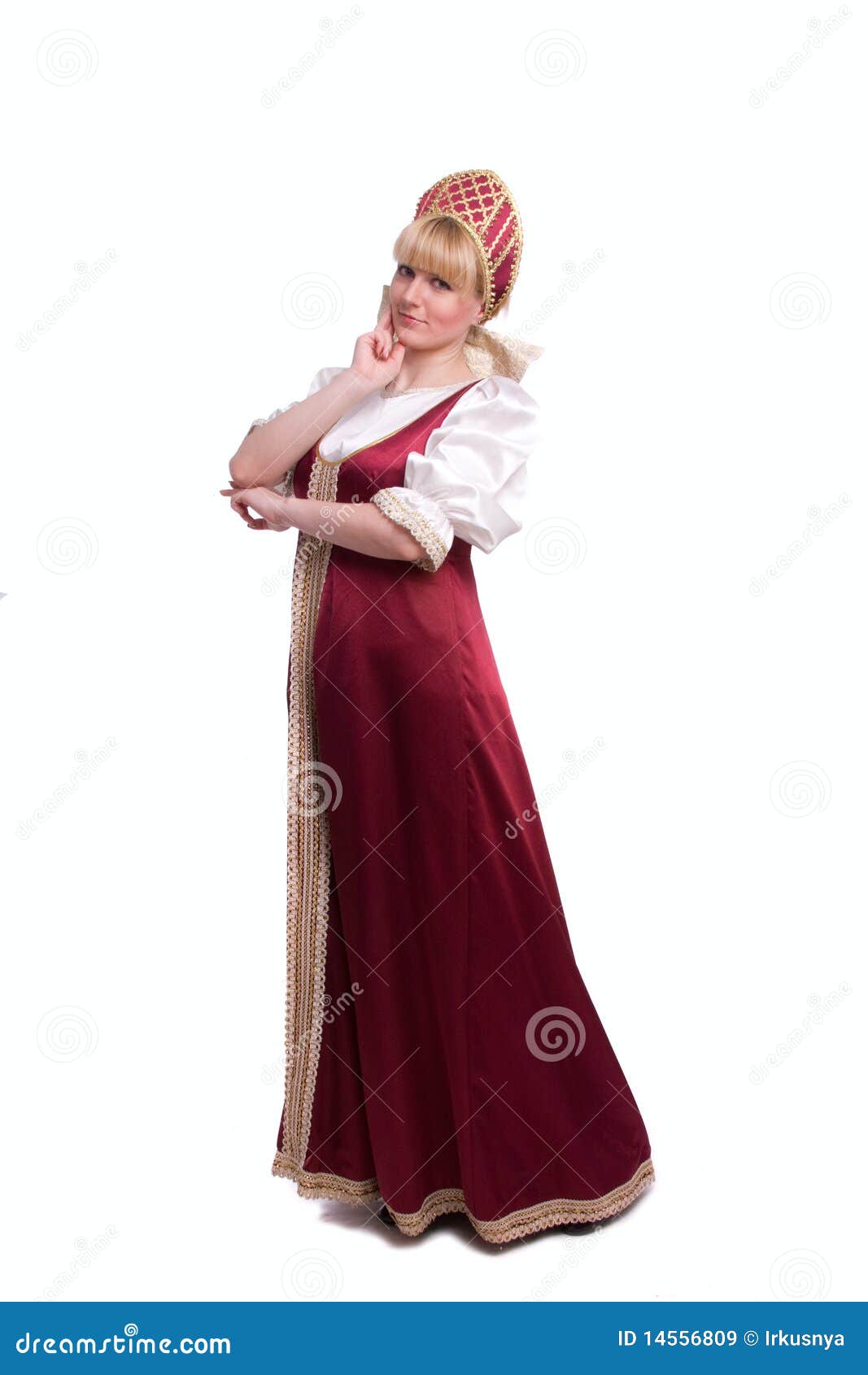 Mujer En El Traje Tradicional Ruso Imagen de archivo - Imagen de ...