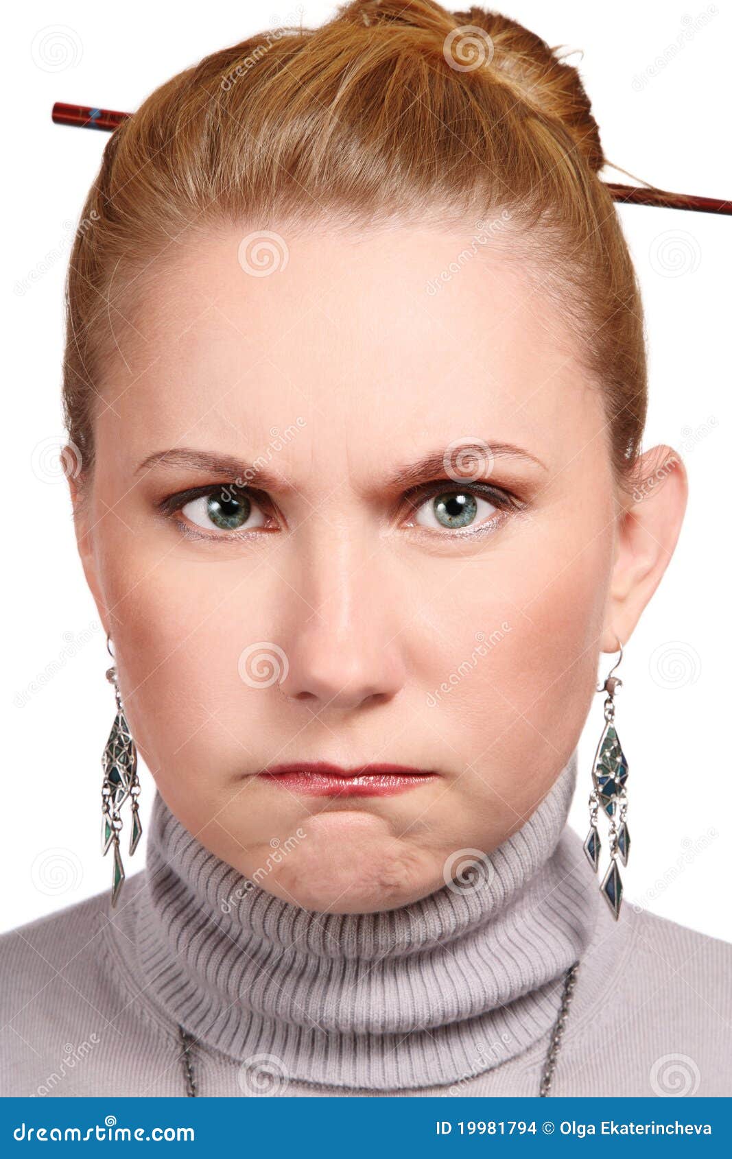 Mujer enojada foto de archivo. Imagen de enojado, hembra - 19981794