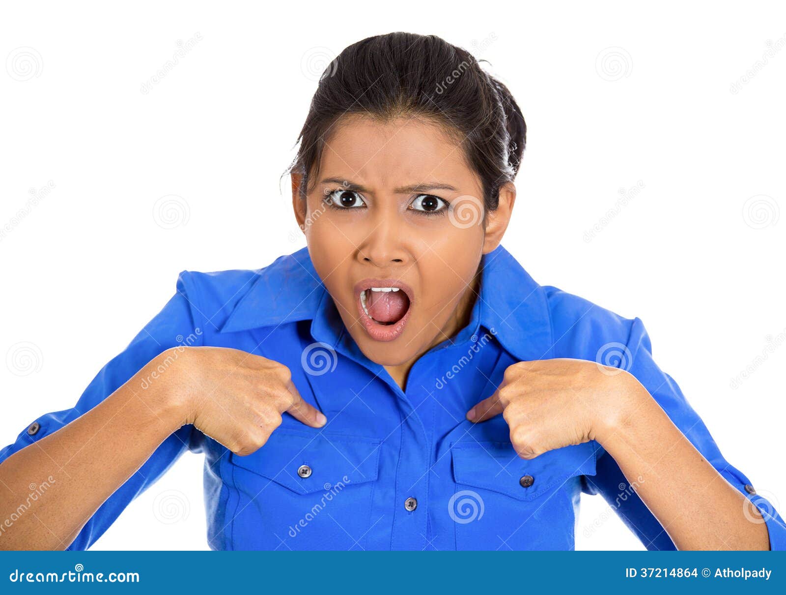 Mujer enojada foto de archivo. Imagen de broma, multicultural - 37214864