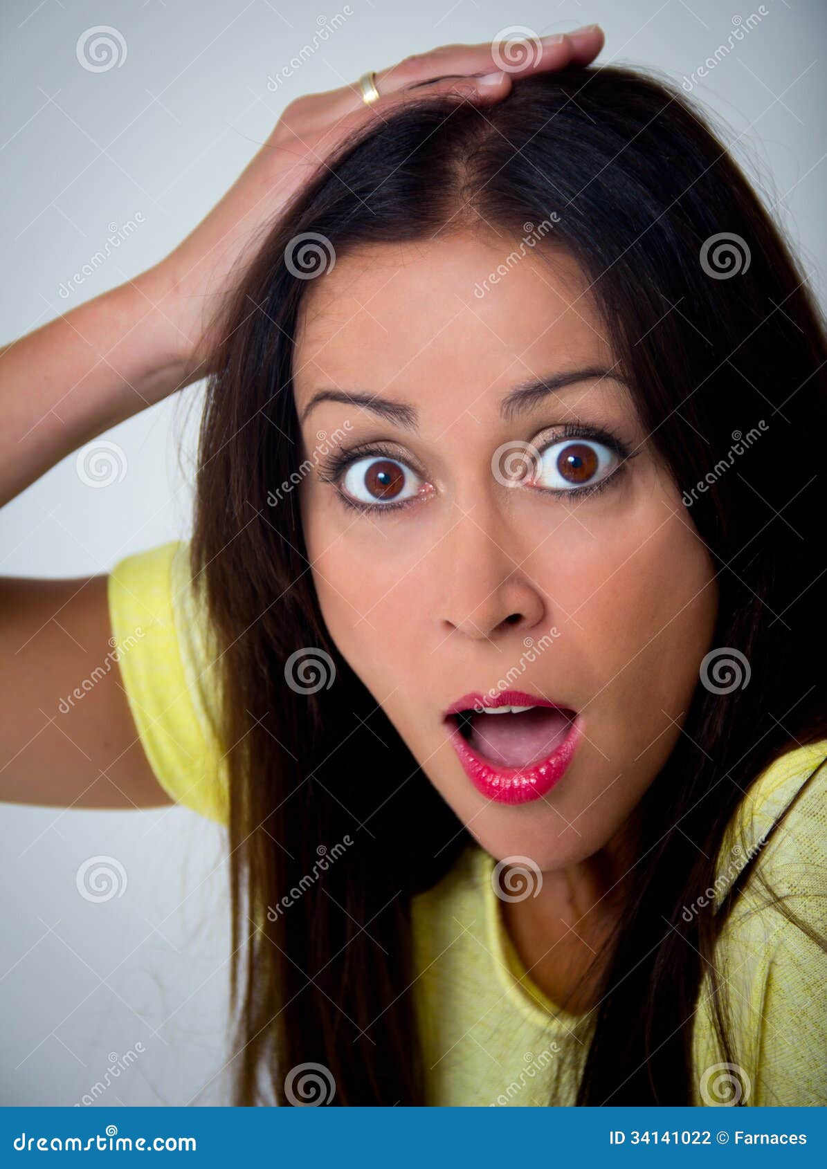 Mujer expresiva foto de archivo. Imagen de persona, estudio - 34141022