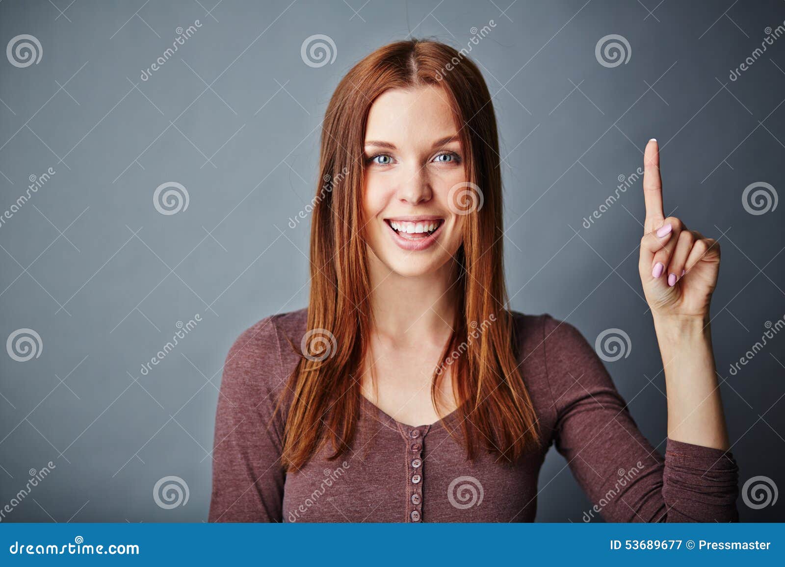 Mujer feliz imagen de archivo. Imagen de indicativo, mujer - 53689677