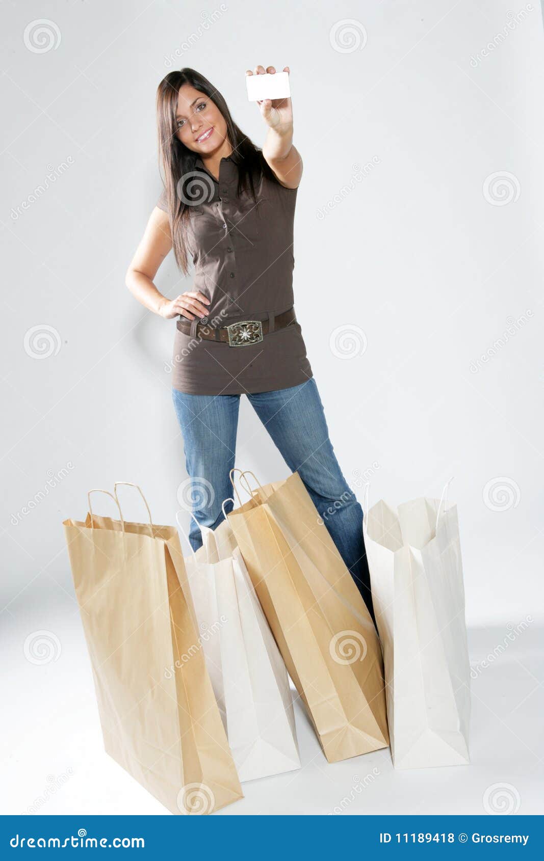 Mujer Feliz De Las Compras. Foto de archivo - Imagen de lleve, manera ...