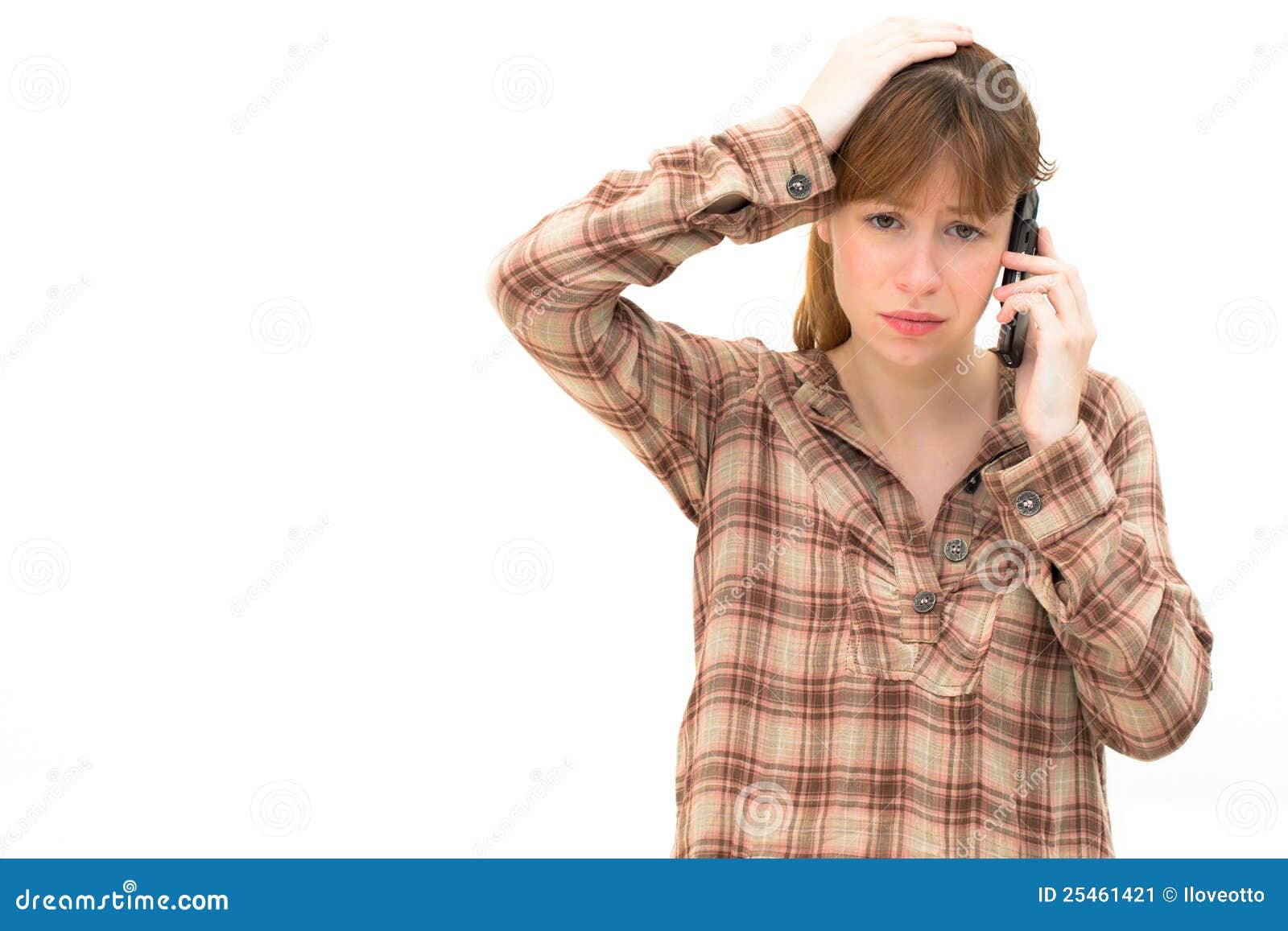 Mujer Frustrada En El Teléfono Imagen de archivo - Imagen de cierre ...