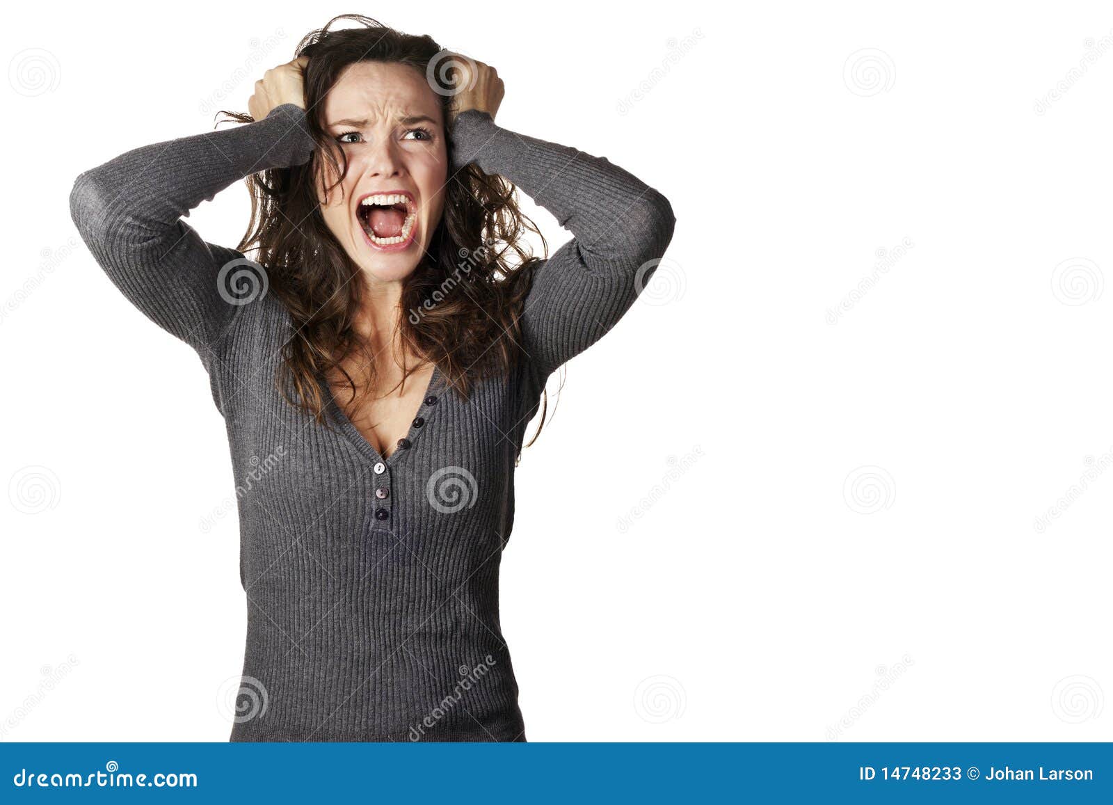 Mujer Frustrada Y Enojada Que Grita Imagen de archivo - Imagen de ...