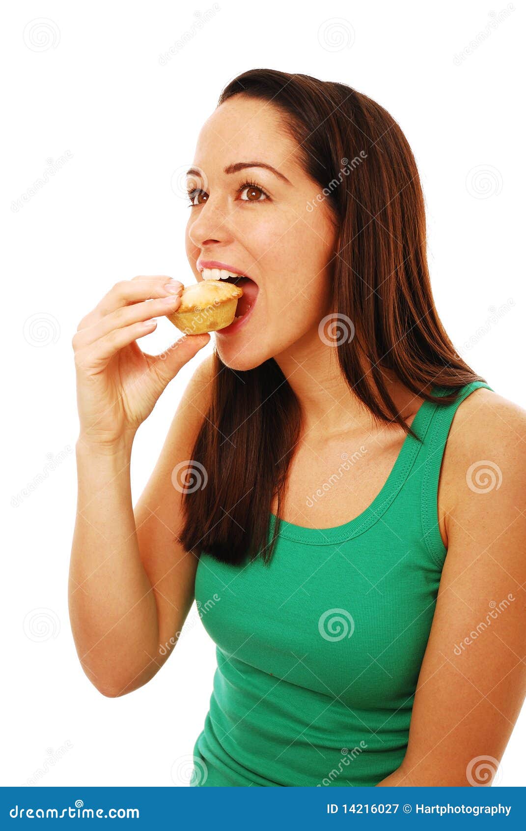 Mujer hambrienta imagen de archivo. Imagen de boca, alimento - 14216027