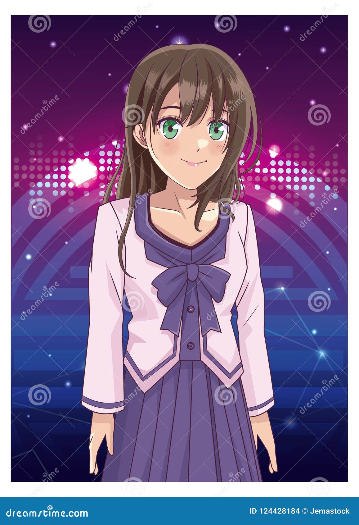 Mujer hermosa del animado ilustración del vector. Ilustración de ...