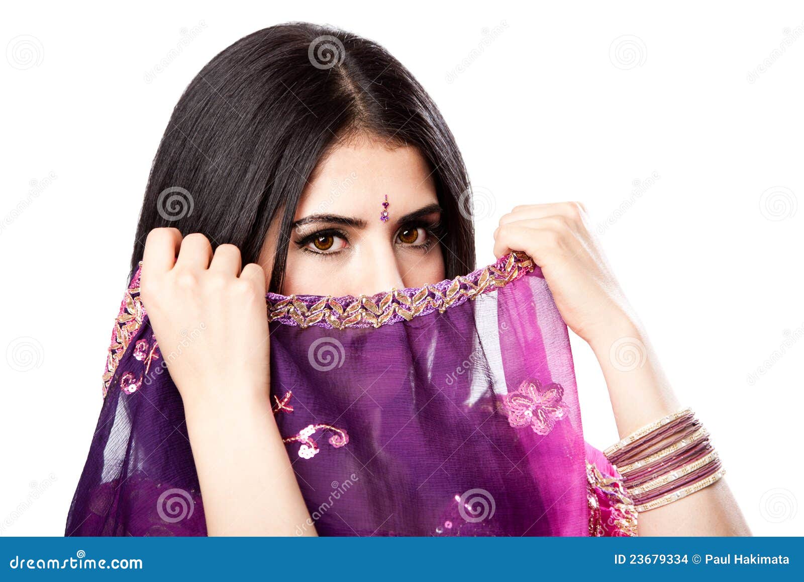 Mujer hindú india hermosa foto de archivo. Imagen de hembra - 23679334