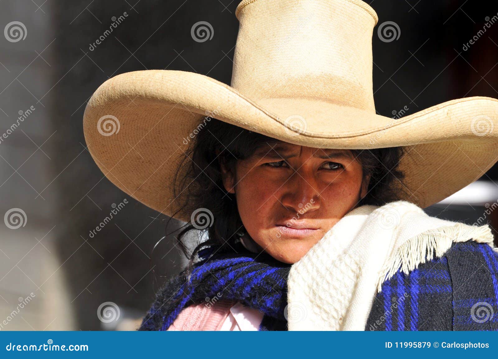 Mujer Indígena Peruana En La Ropa Tradicional Imagen de archivo ...