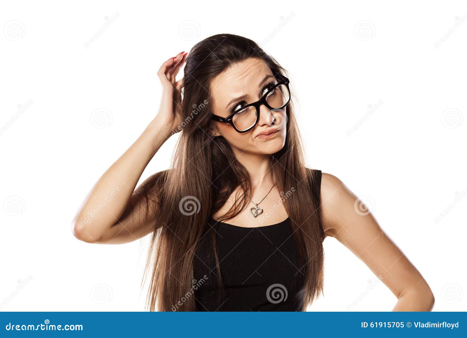 Mujer insegura imagen de archivo. Imagen de gente, blanco - 61915705