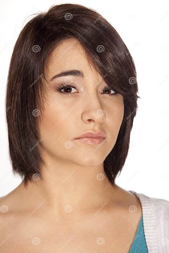 Mujer joven cobarde imagen de archivo. Imagen de cobarde - 16381405