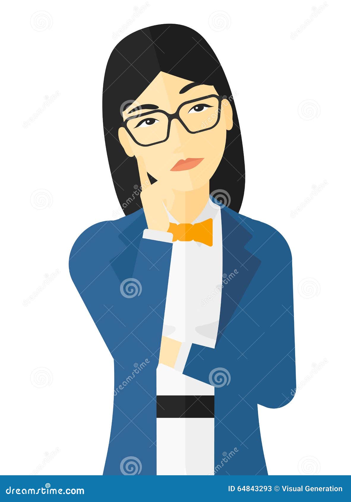 Mujer joven dudosa ilustración del vector. Ilustración de deslumbrado ...