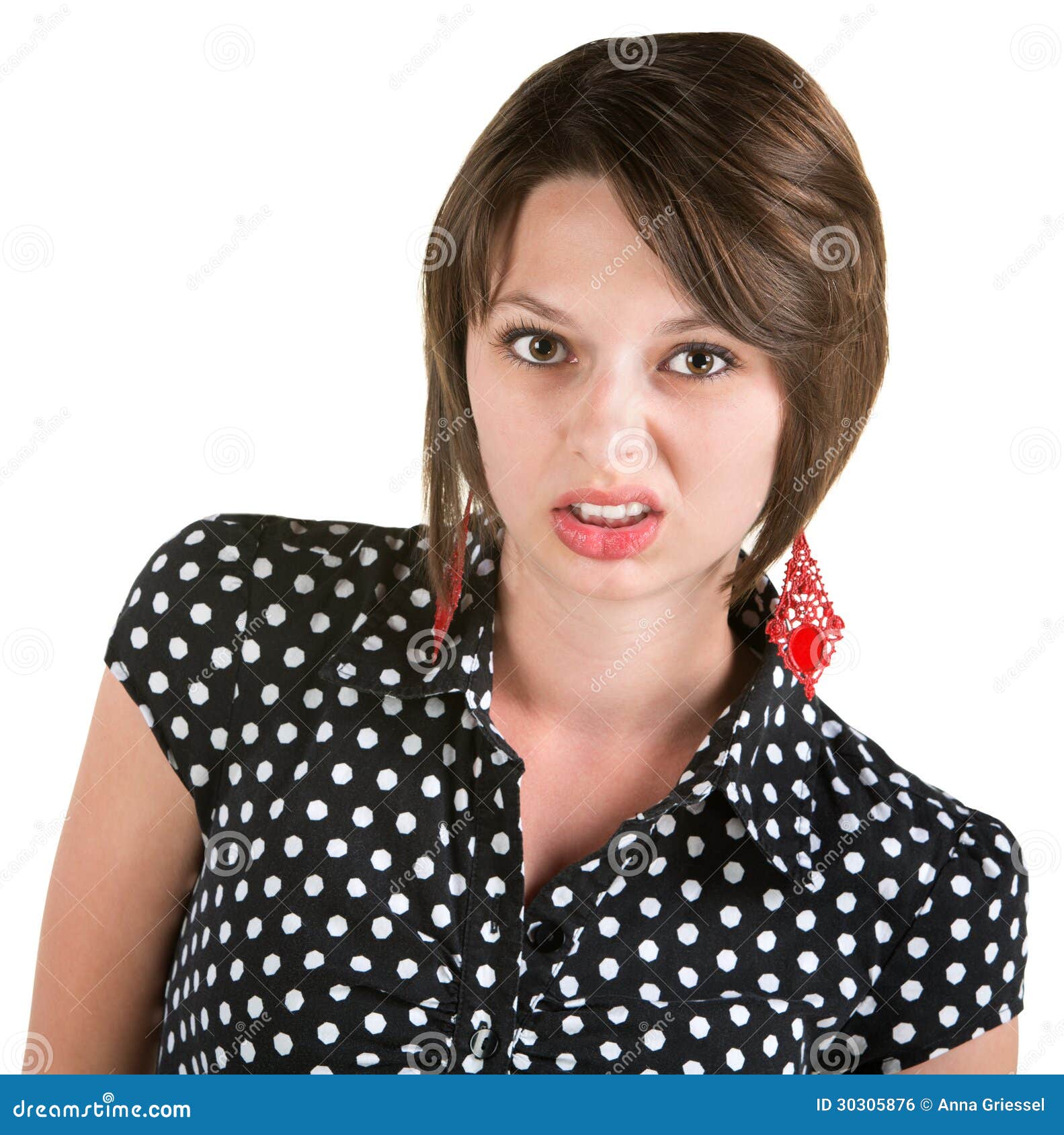 Mujer joven enfadada foto de archivo. Imagen de fondo - 30305876