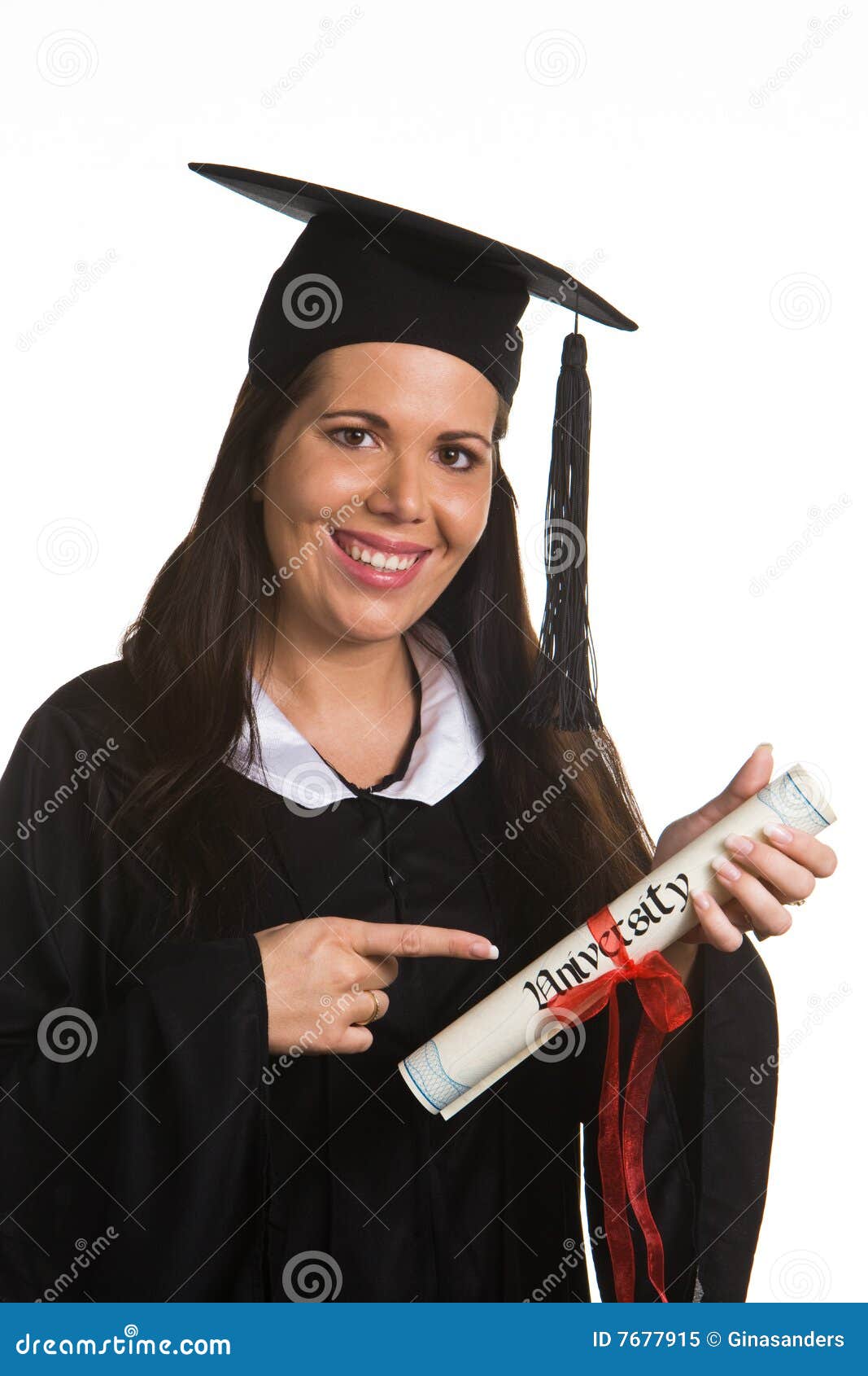 Mujer Joven Graduada Con Un Diploma Imagen de archivo - Imagen de ...