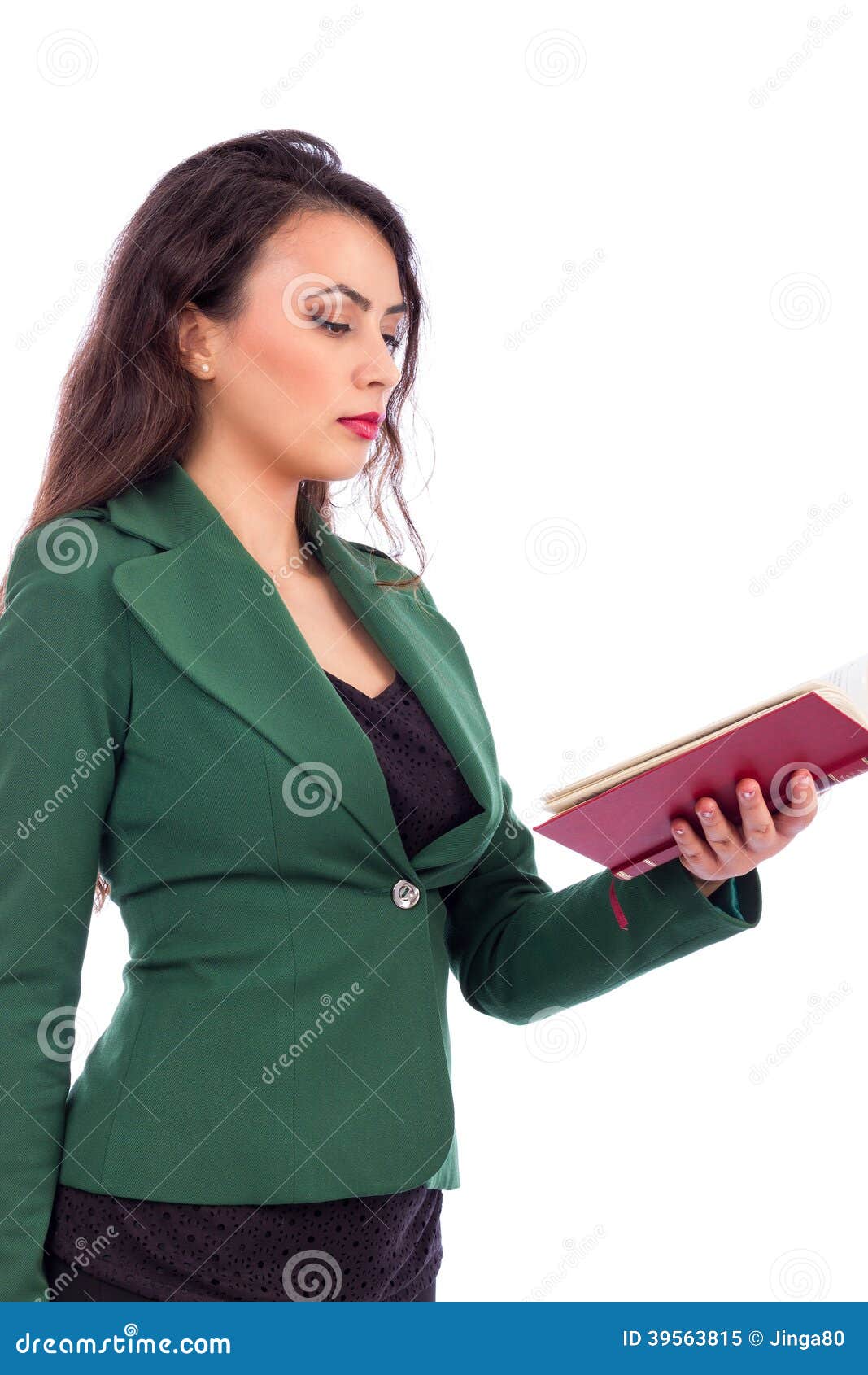 Mujer Joven Hermosa Que Lee Un Libro Imagen de archivo - Imagen de ...