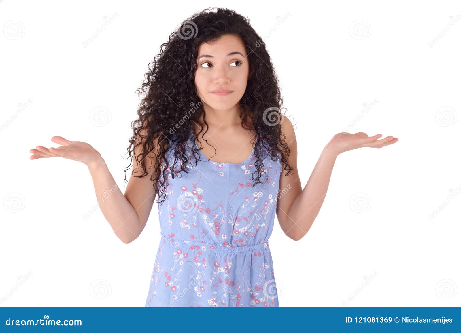 Mujer joven indecisa imagen de archivo. Imagen de hermoso - 121081369