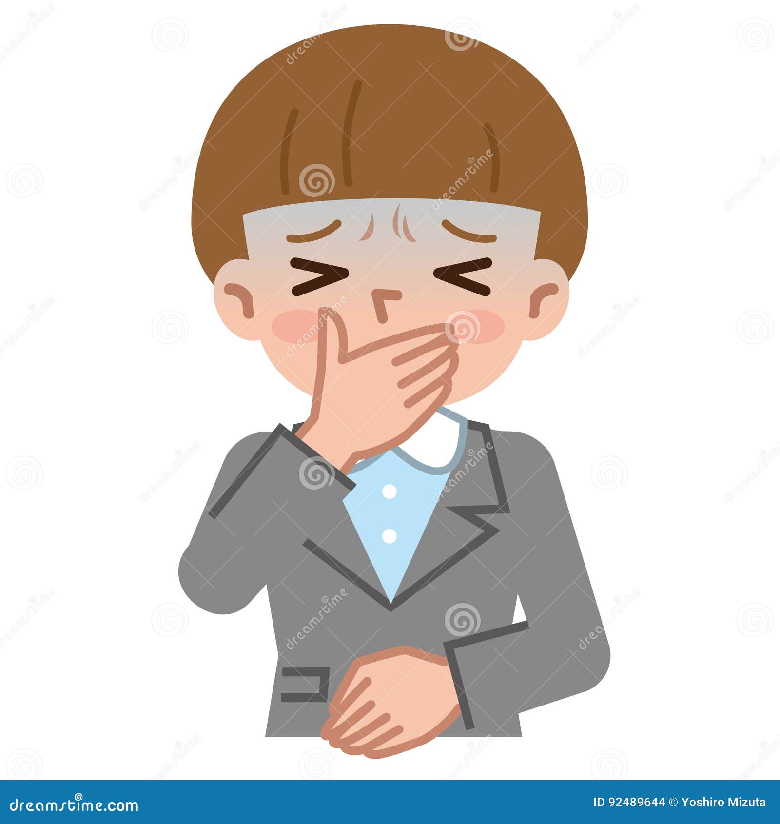 Mujer Joven Que Es Probable Vomitar Ilustración del Vector ...