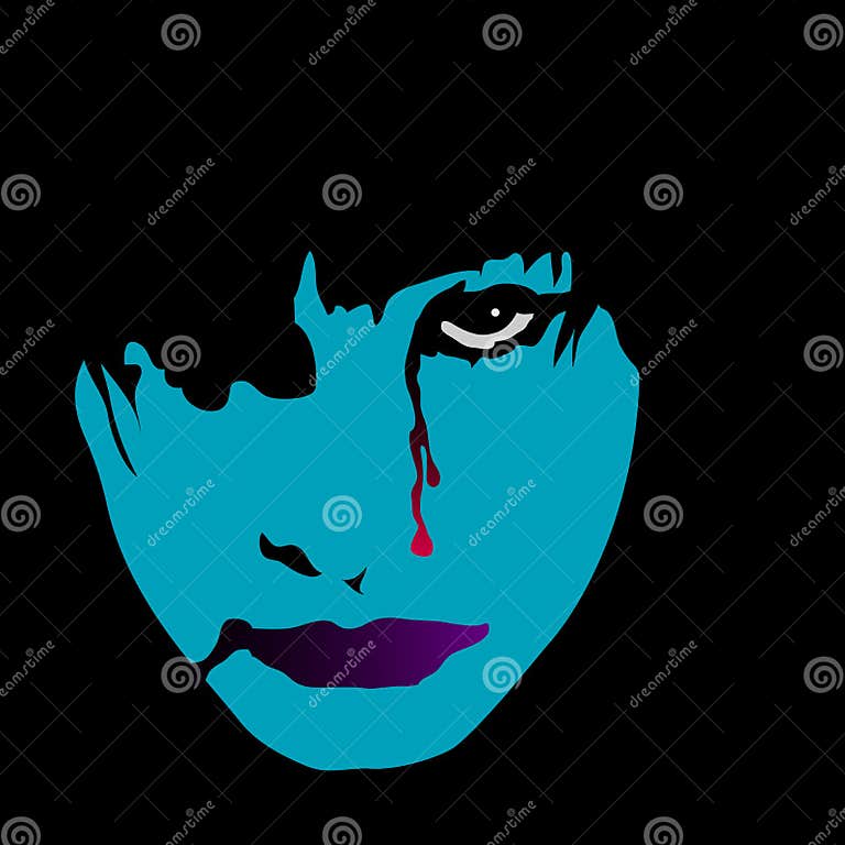 Mujer lastimada gritadora ilustración del vector. Ilustración de arte ...