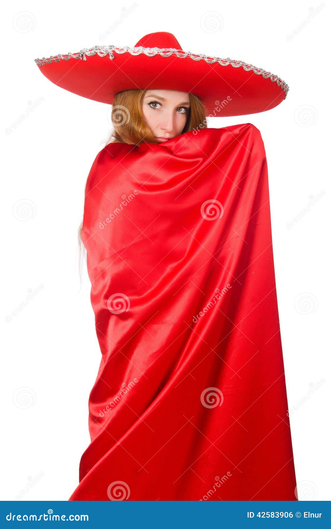 Mujer Mexicana En Ropa Roja Foto de archivo - Imagen de mujer, vendimia ...