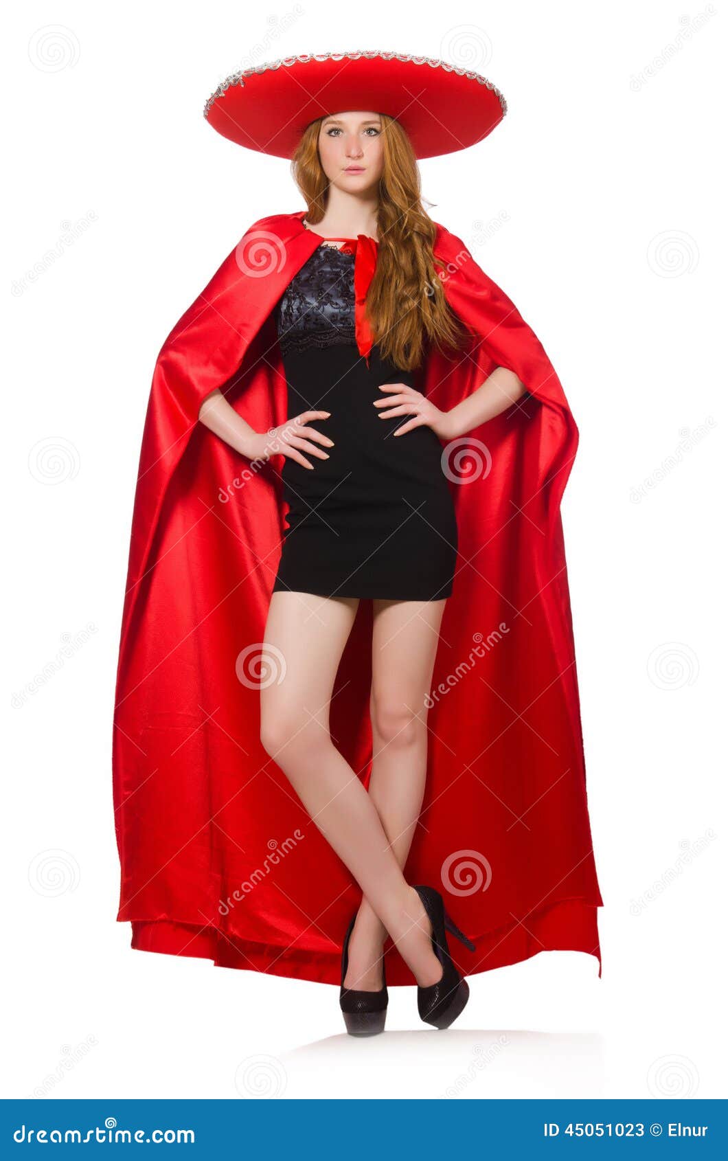 Mujer Mexicana En Ropa Roja Imagen de archivo - Imagen de vendimia ...