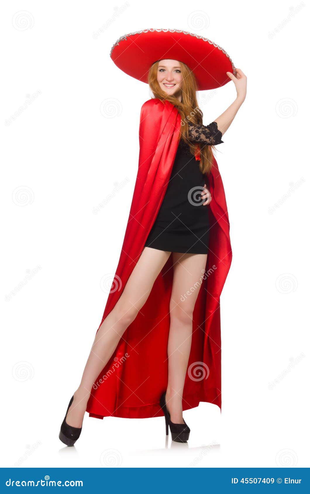 Mujer Mexicana En Ropa Roja Imagen de archivo - Imagen de vendimia ...