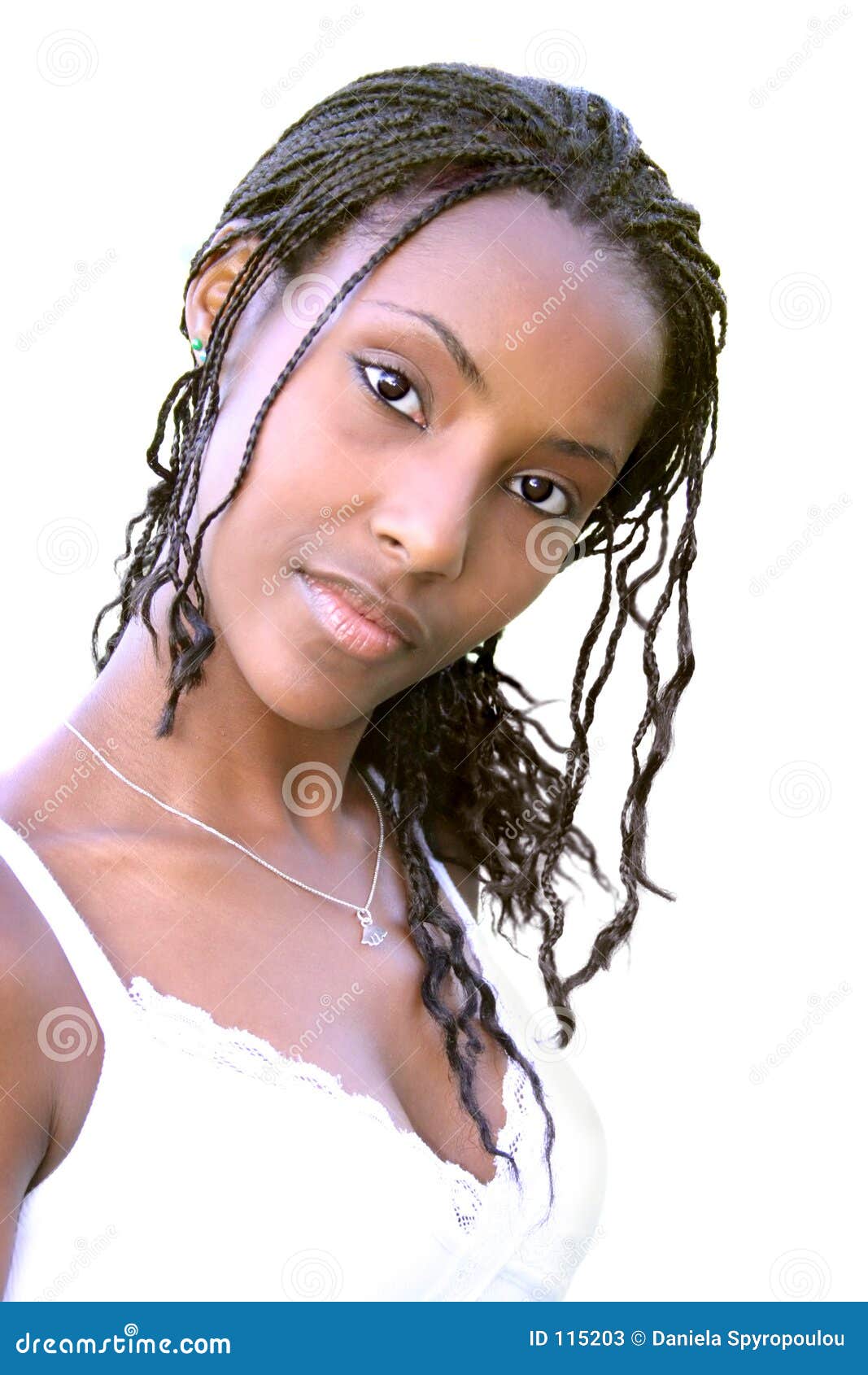 Mujer negra hermosa imagen de archivo. Imagen de trenza - 115203