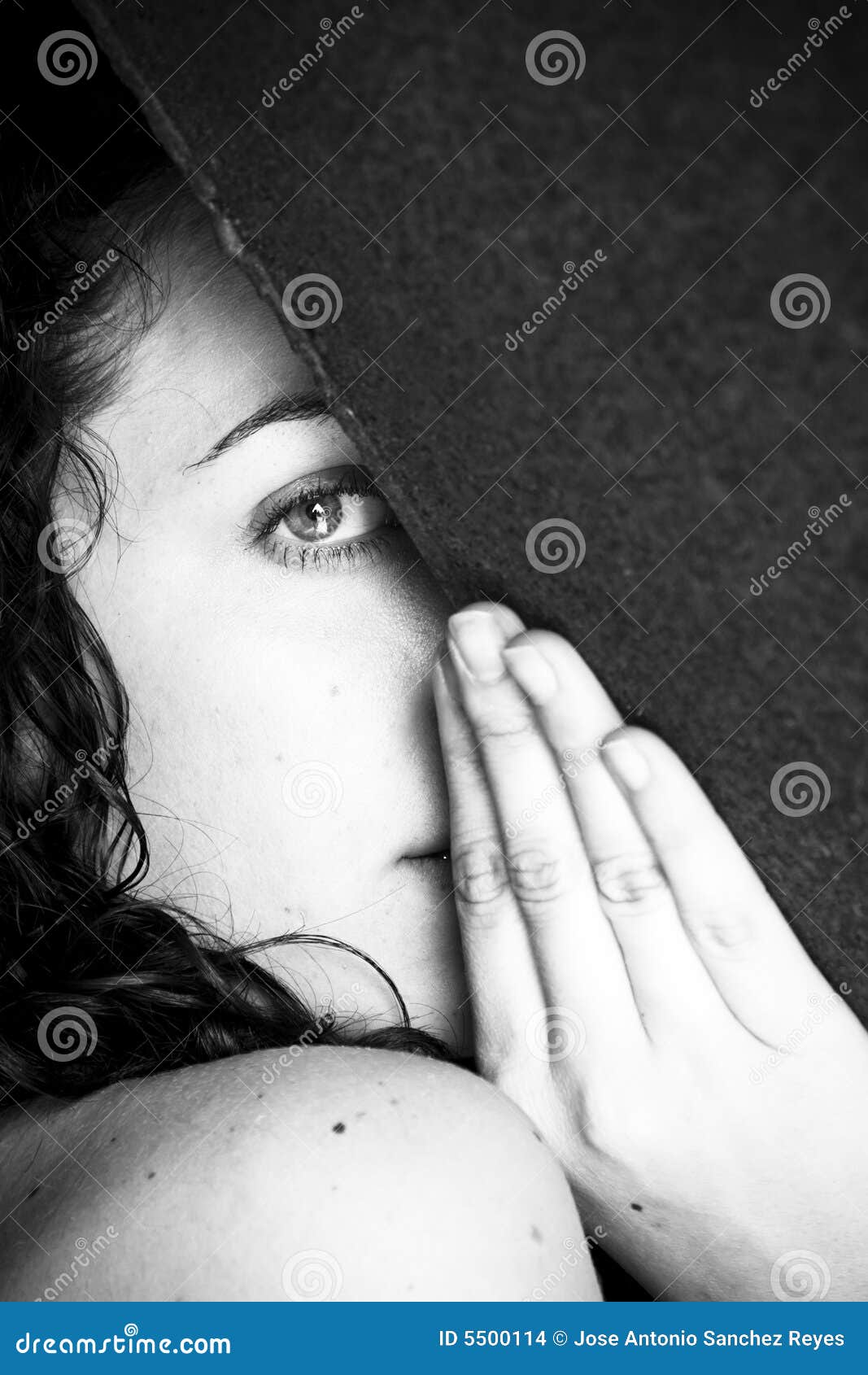 Mujer ocultada foto de archivo. Imagen de riesgo, vista - 5500114
