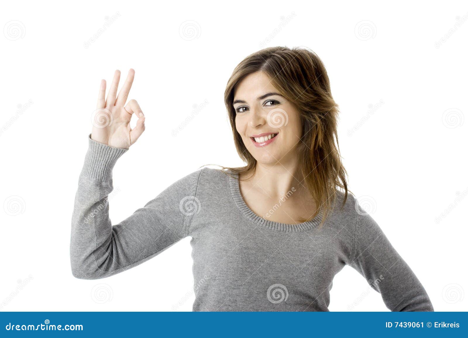 Mujer optimista imagen de archivo. Imagen de negocios - 7439061