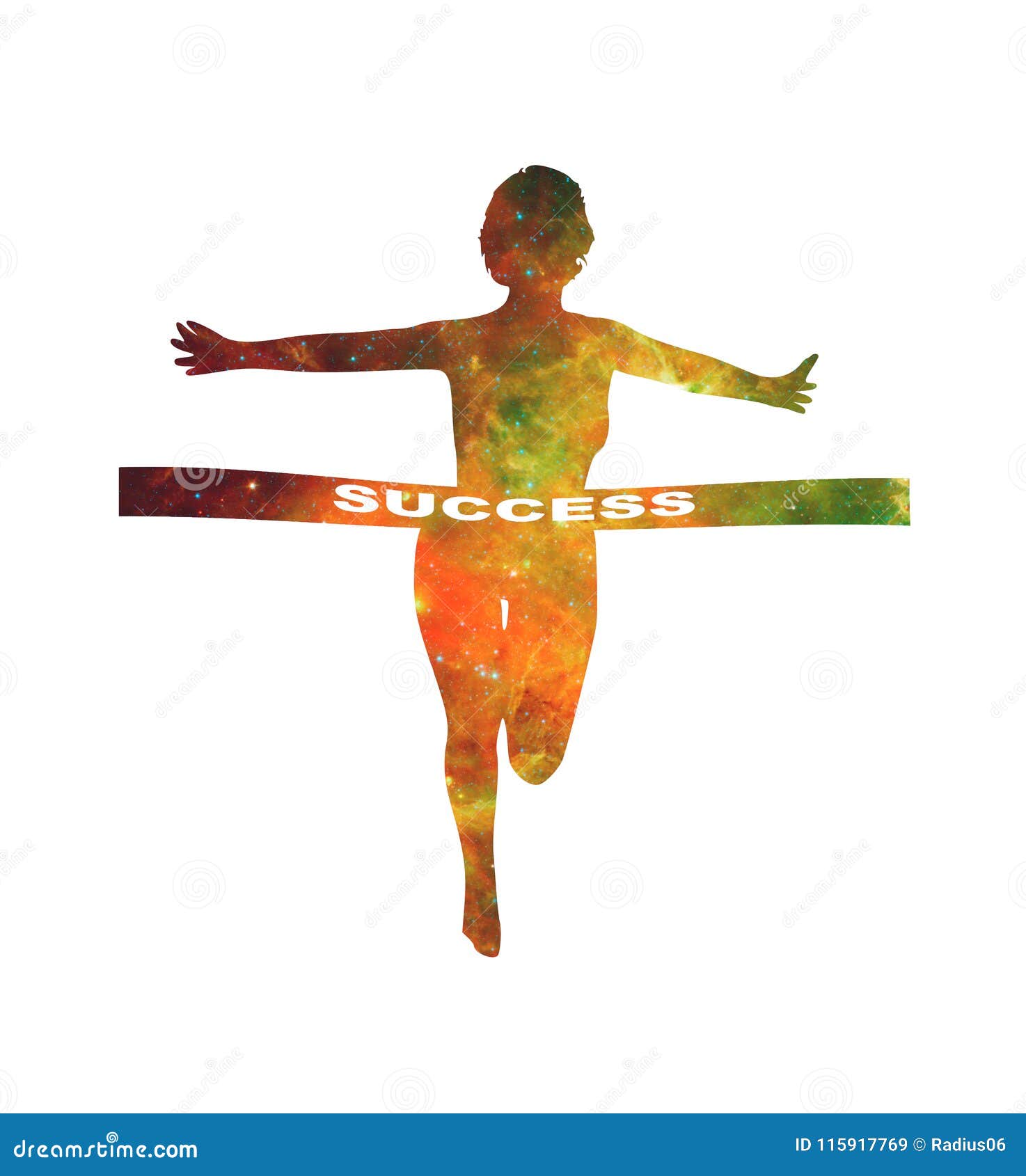 Mujer que alcanza la meta stock de ilustración. Ilustración de aptitud ...