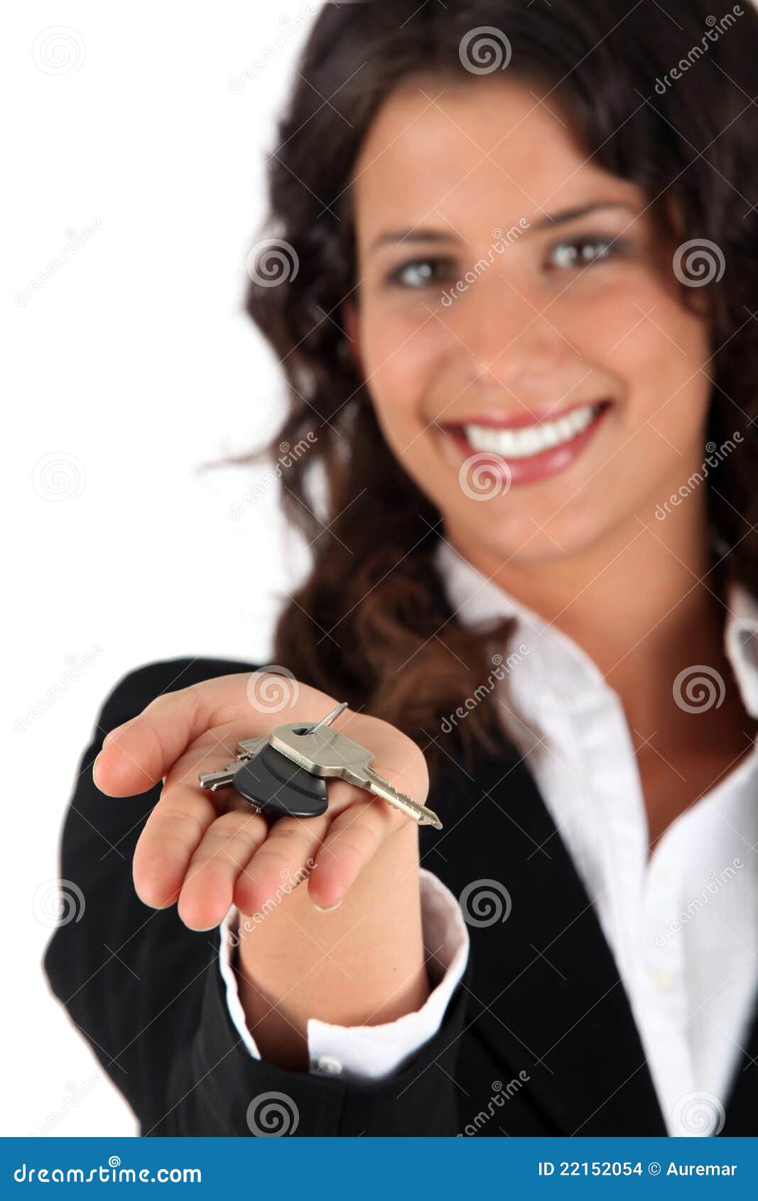Mujer que da claves foto de archivo. Imagen de retrato - 22152054