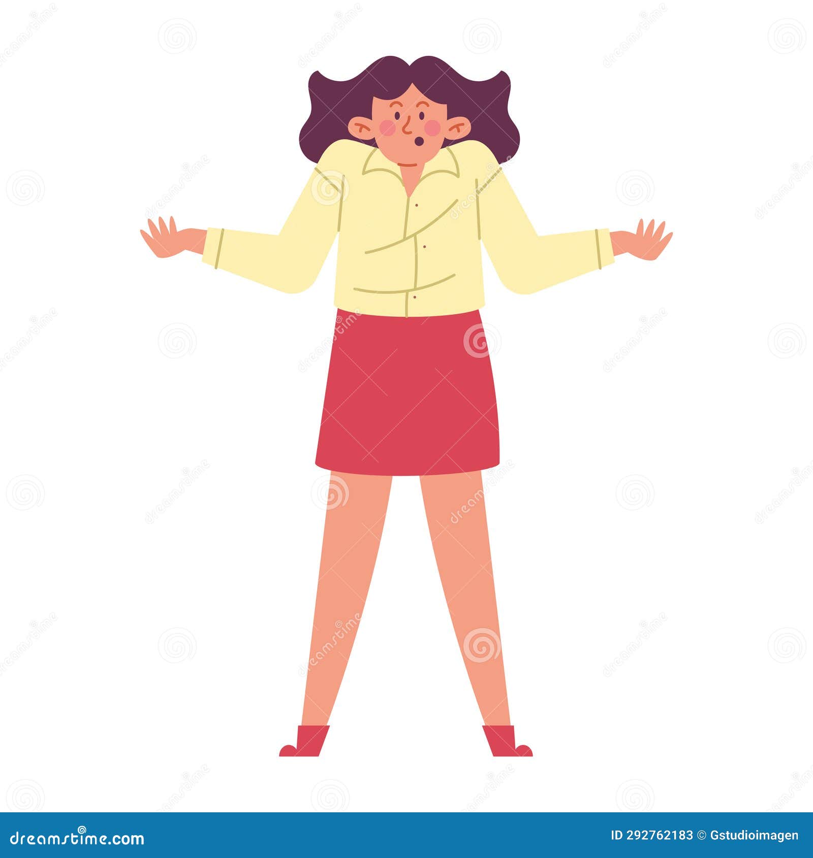 Mujer Que Piensa Despistada Ilustración del Vector - Ilustración de ...