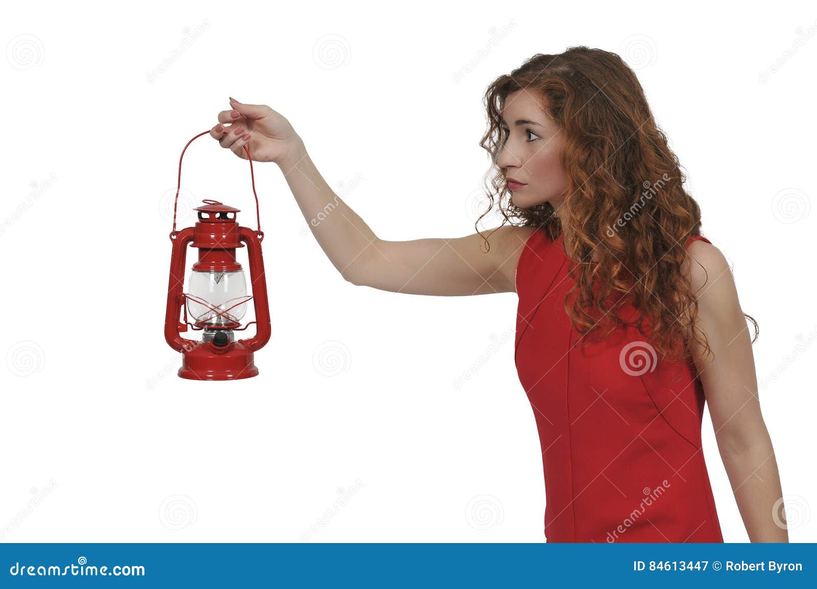 Mujer Que Sostiene La Linterna Imagen de archivo - Imagen de linterna ...