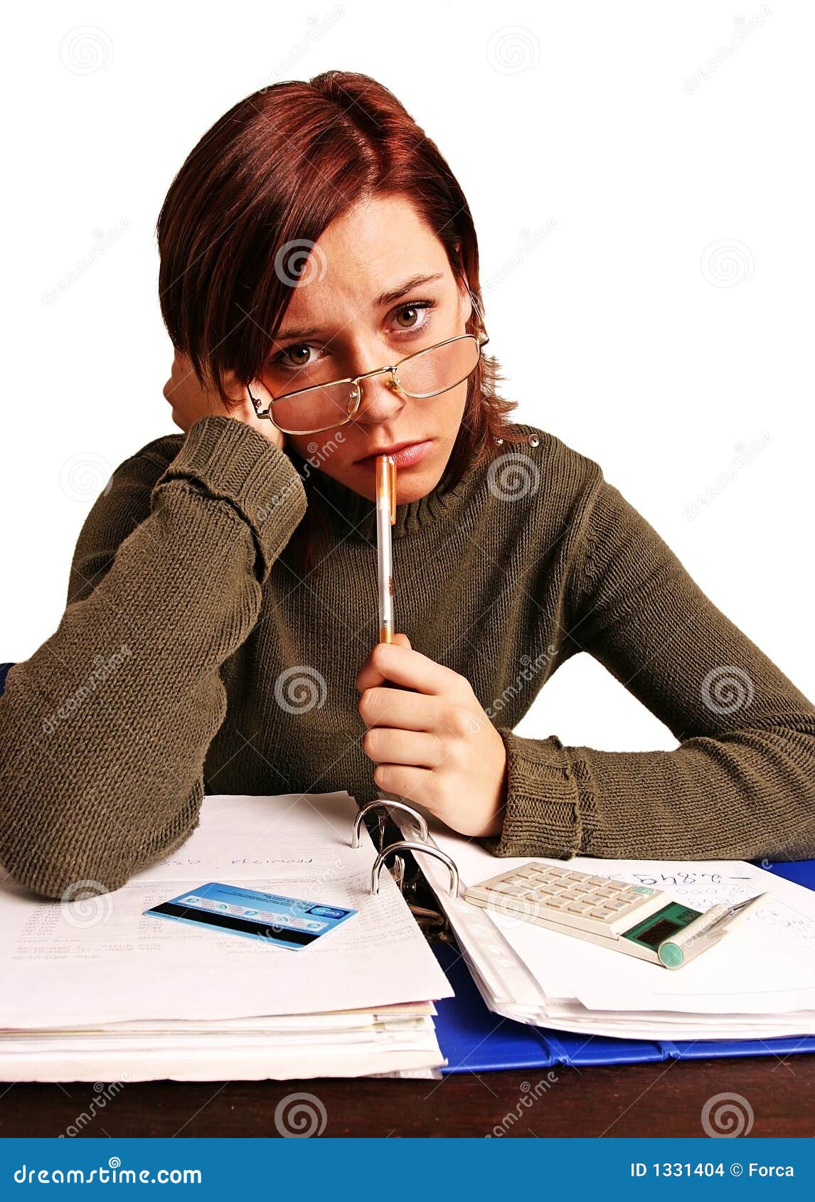 Mujer Que Tiene Problemas Financieros Foto de archivo - Imagen de ...