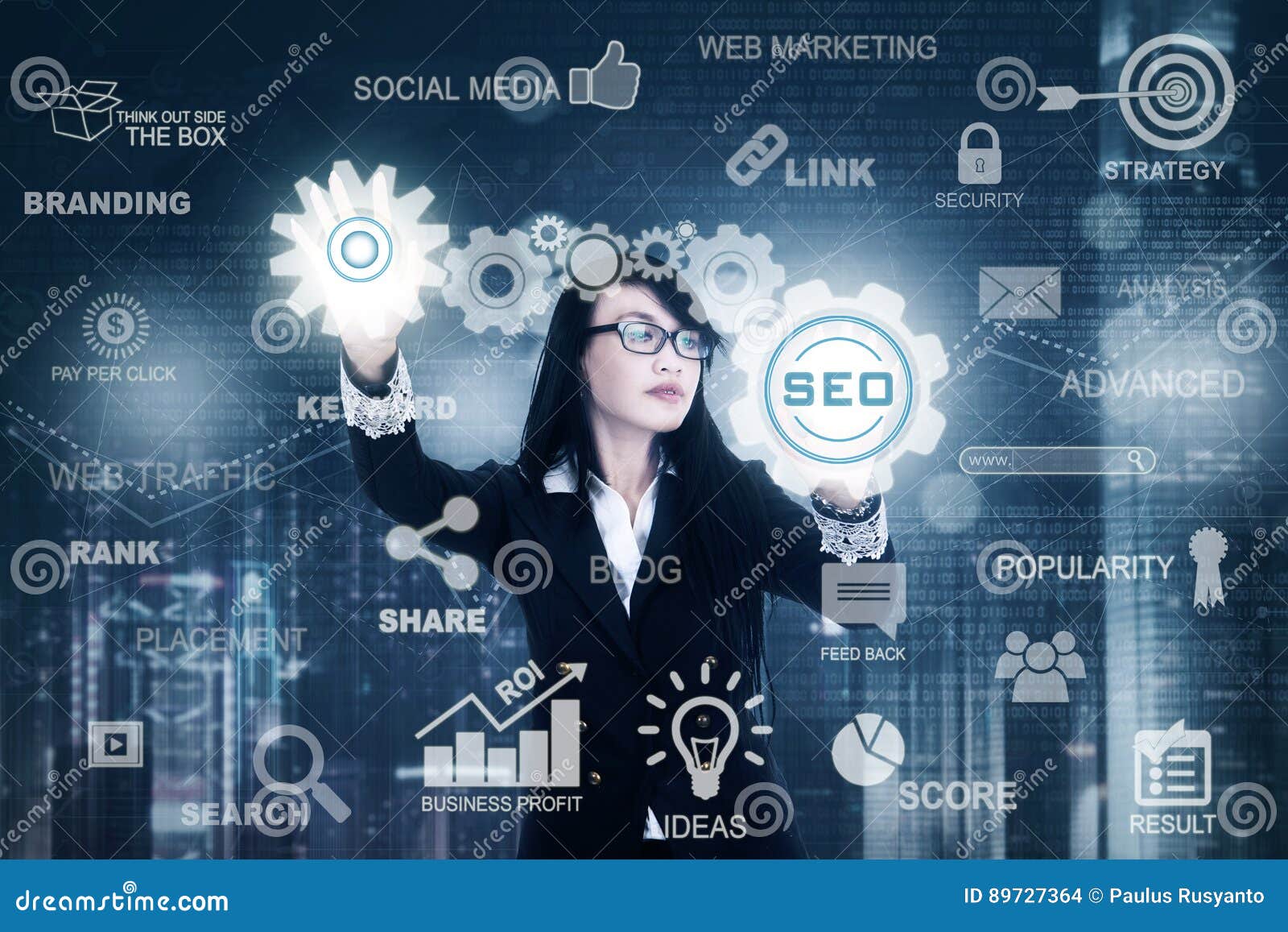 Mujer Que Trabaja Con El Icono De SEO Foto de archivo - Imagen de ... Mujer Que Trabaja Con El Icono De SEO Foto de archivo - Imagen de ...