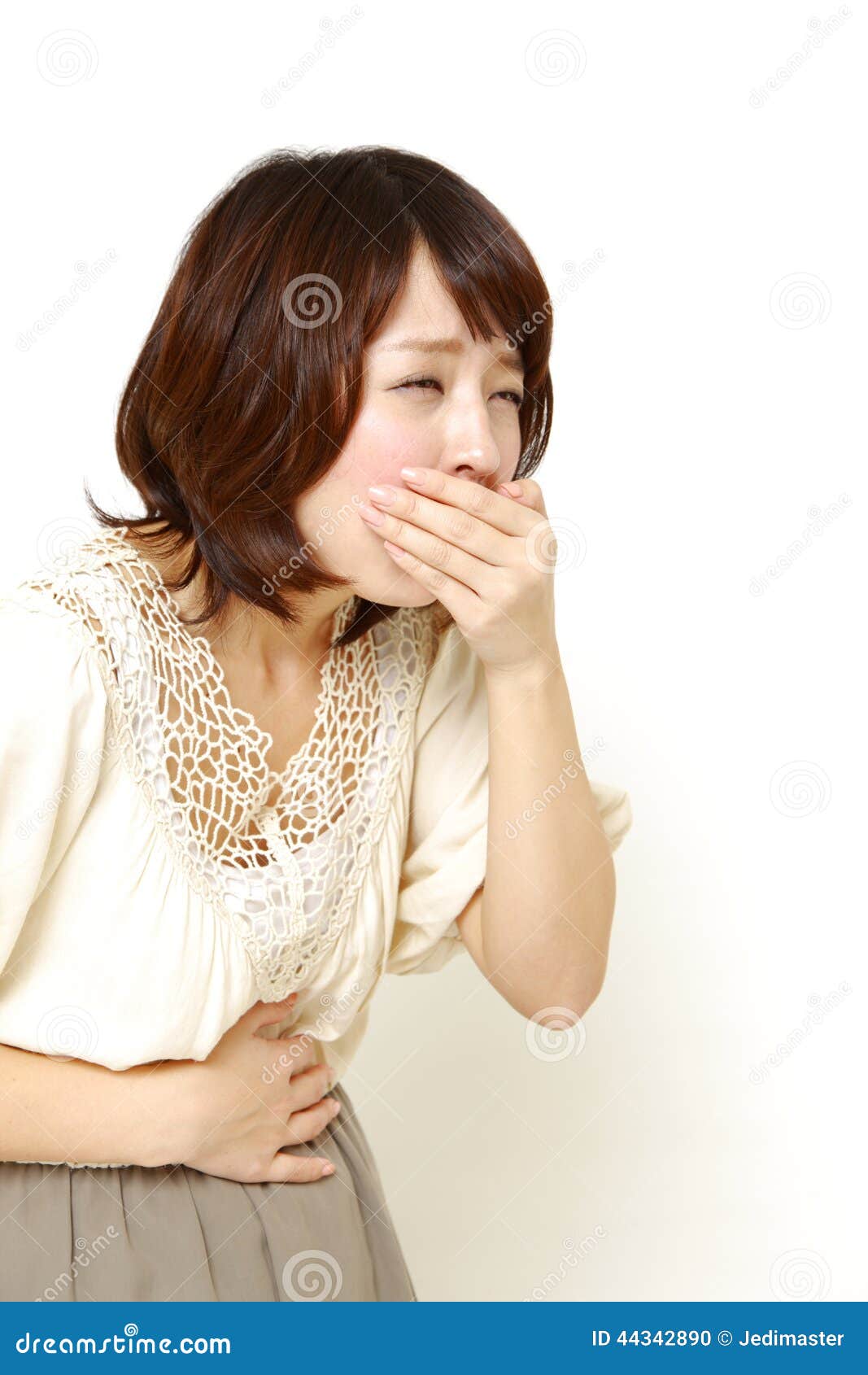 Mujer que vomita foto de archivo. Imagen de persona, enfermo - 44342890