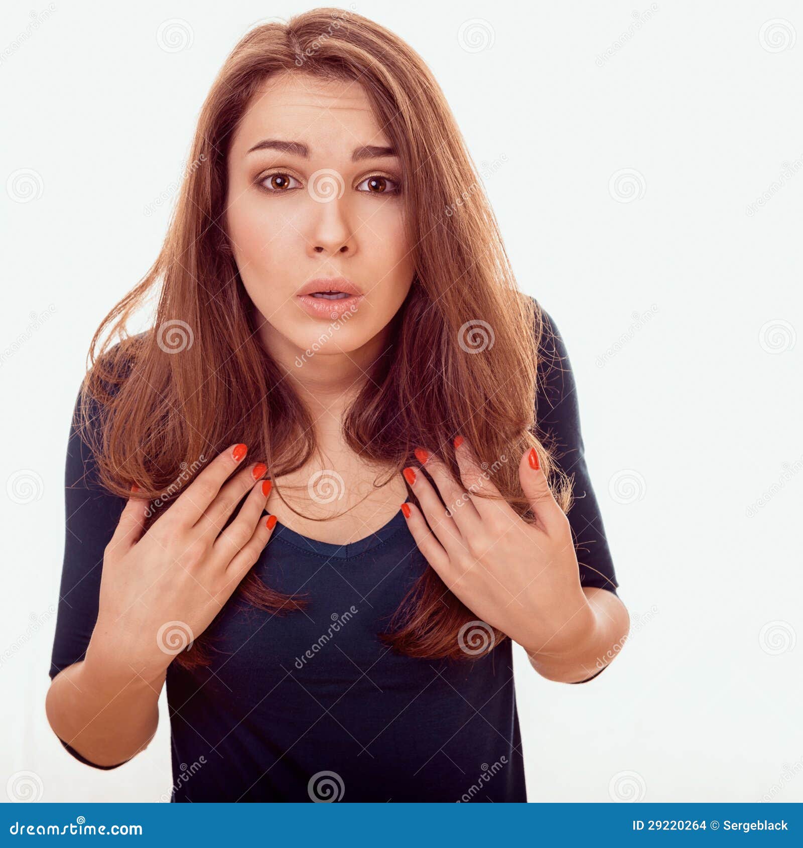 Mujer sorprendida foto de archivo. Imagen de sorprendido - 29220264