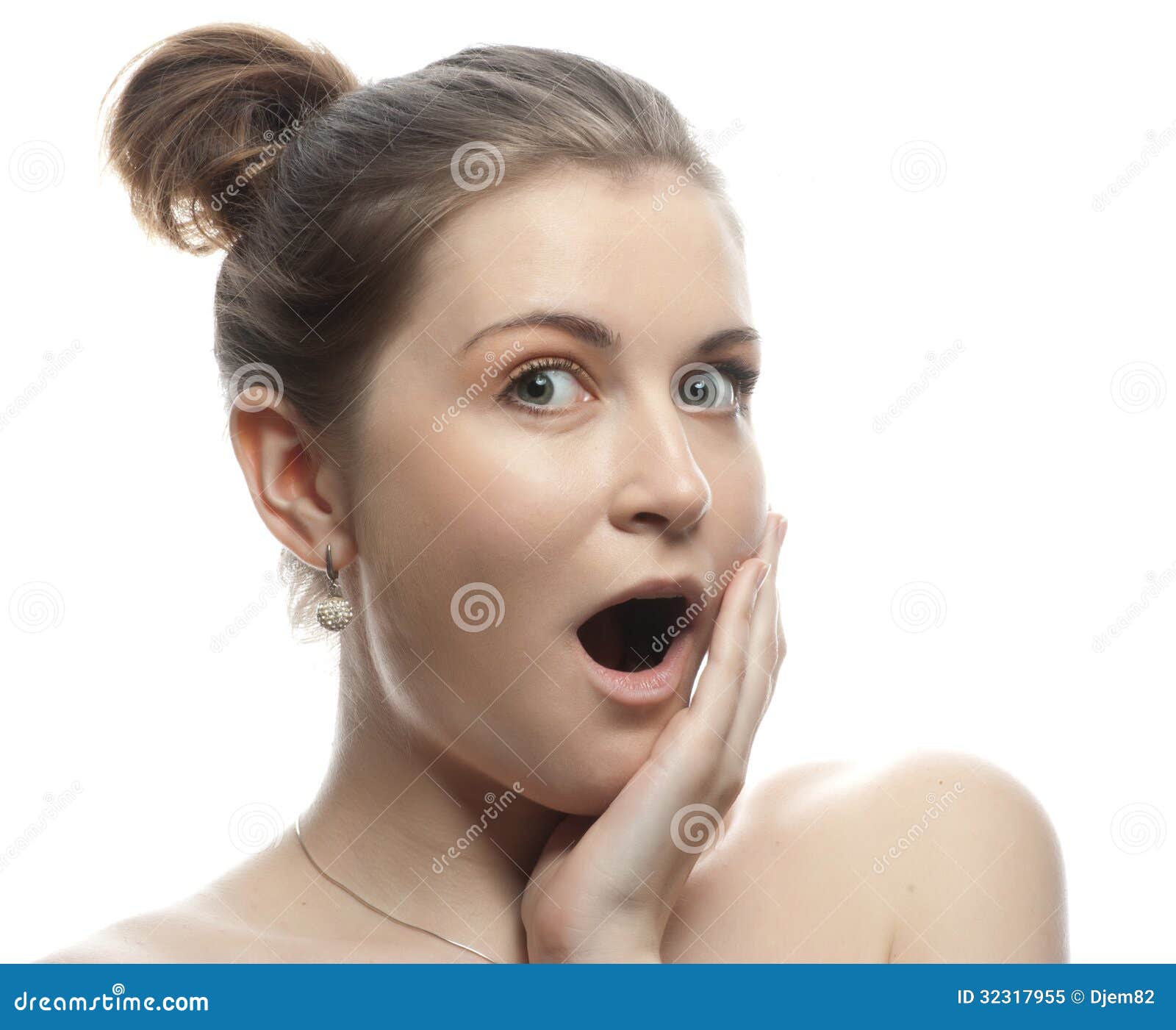 Mujer sorprendida imagen de archivo. Imagen de muchacha - 32317955