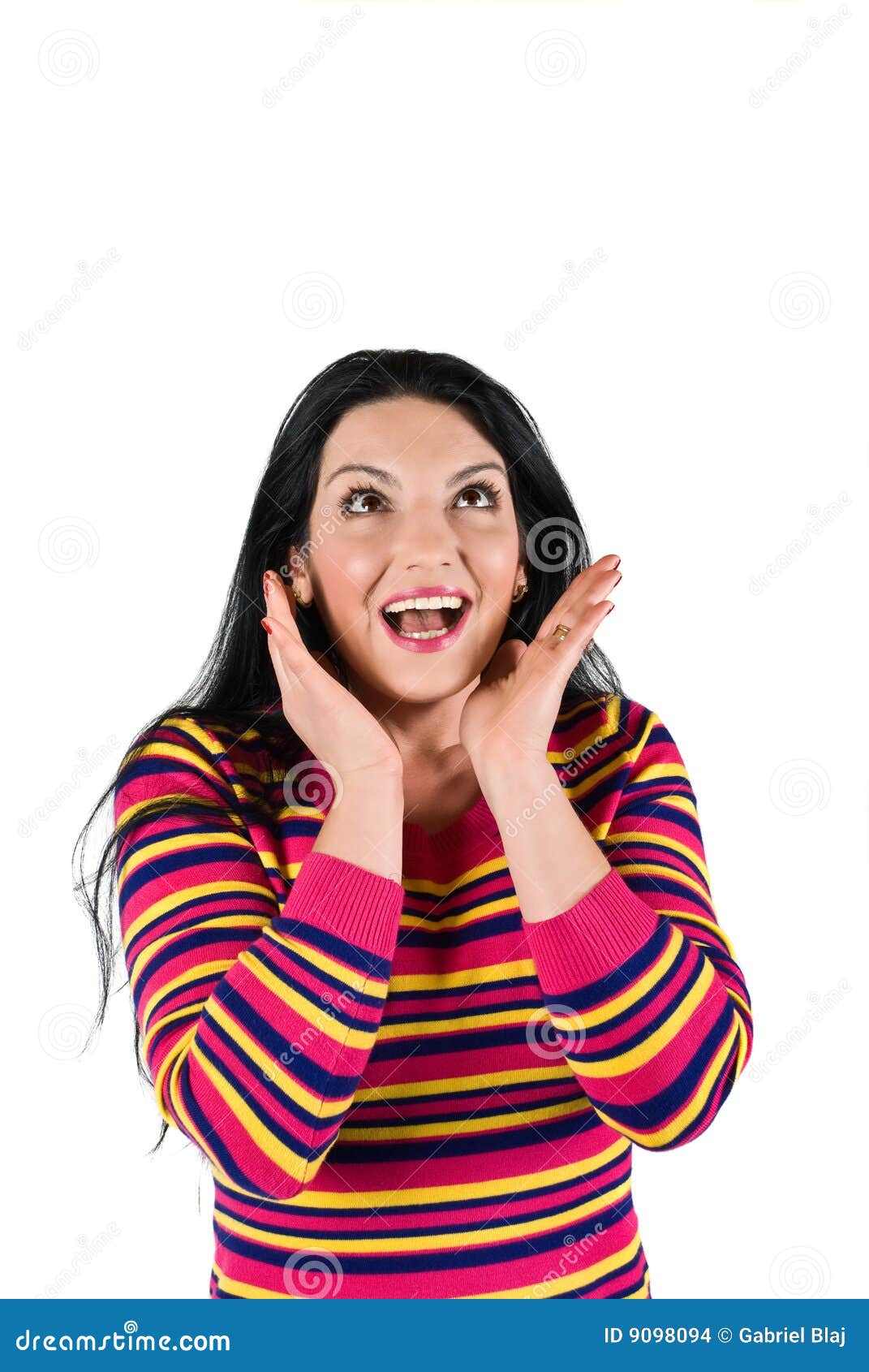 Mujer sorprendida hermosa foto de archivo. Imagen de expresivo - 9098094