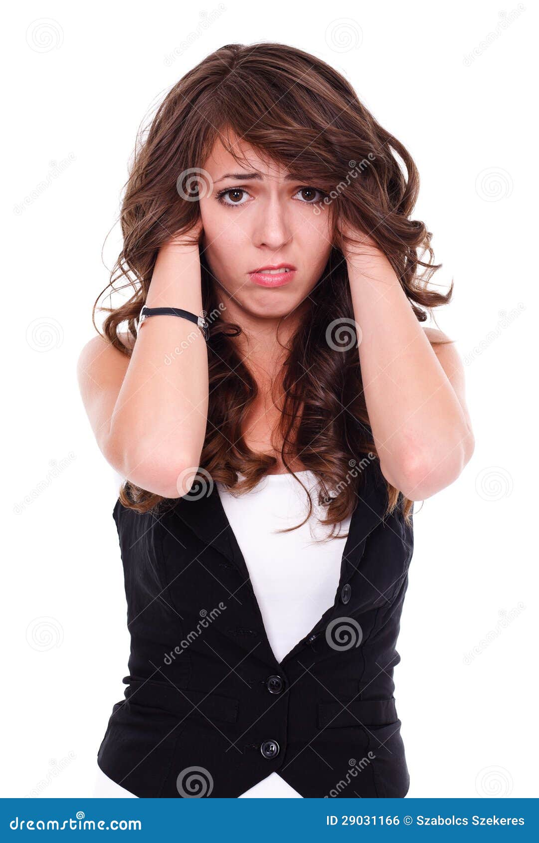 Mujer subrayada foto de archivo. Imagen de atractivo - 29031166