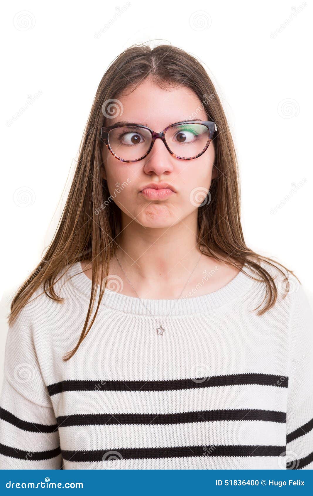 Mujer tonta foto de archivo. Imagen de detalle, aislado - 51836400