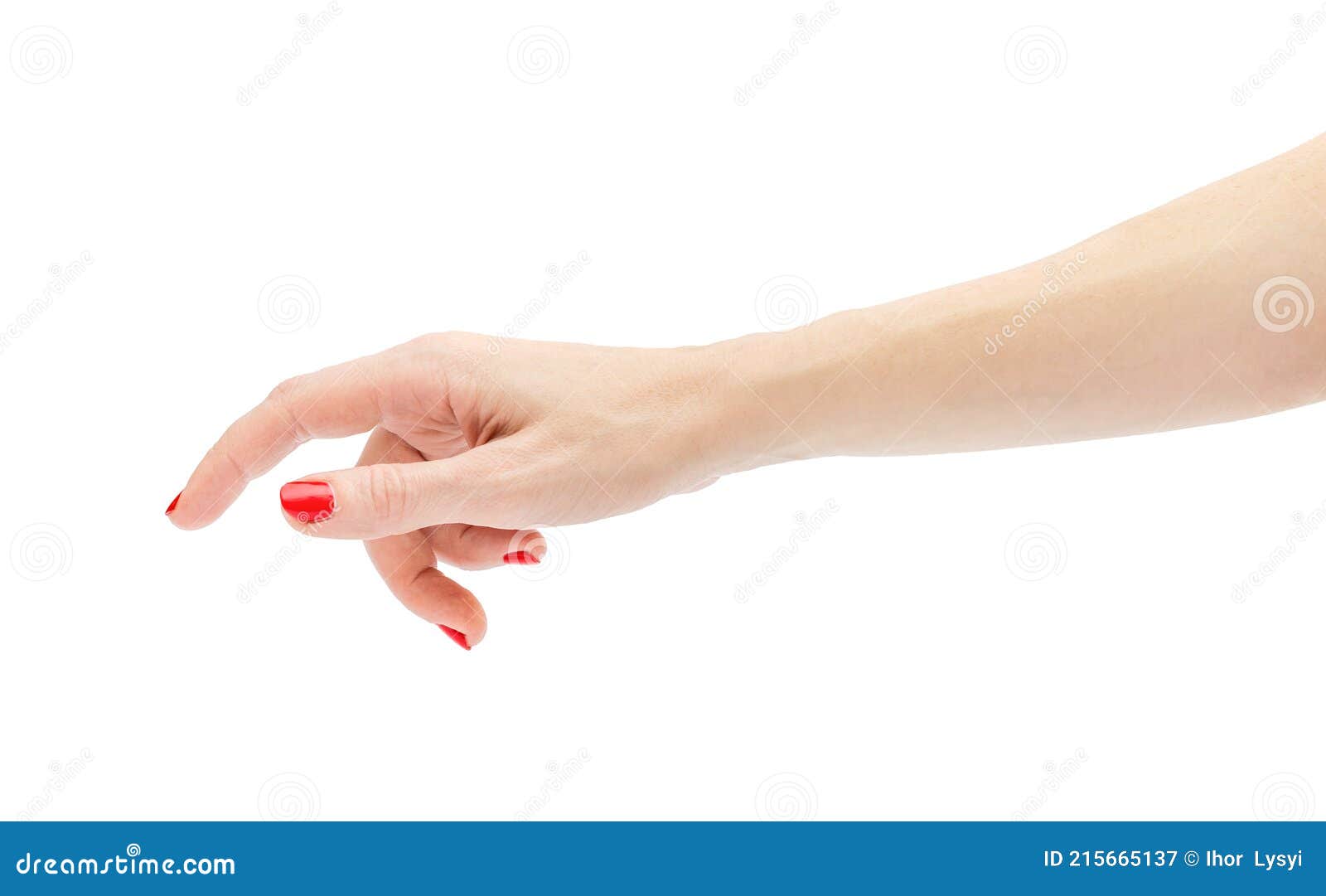 Mujeres Tocando a Mano Algo. Aislado En Blanco Imagen de archivo ...
