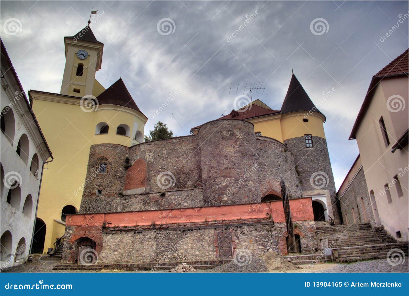 Mukachevo castle stock image. Image of fort, history - 13904165