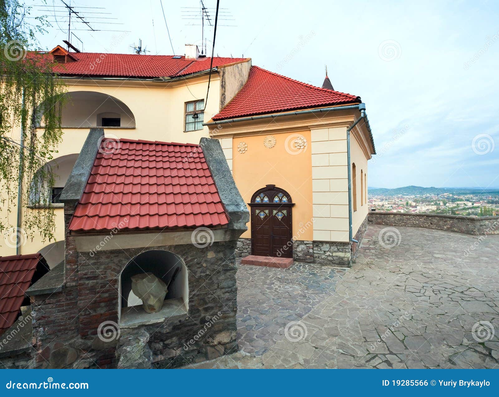 Mukachevo Castle View (Ukraine) Stock Photo - Image of towers ...