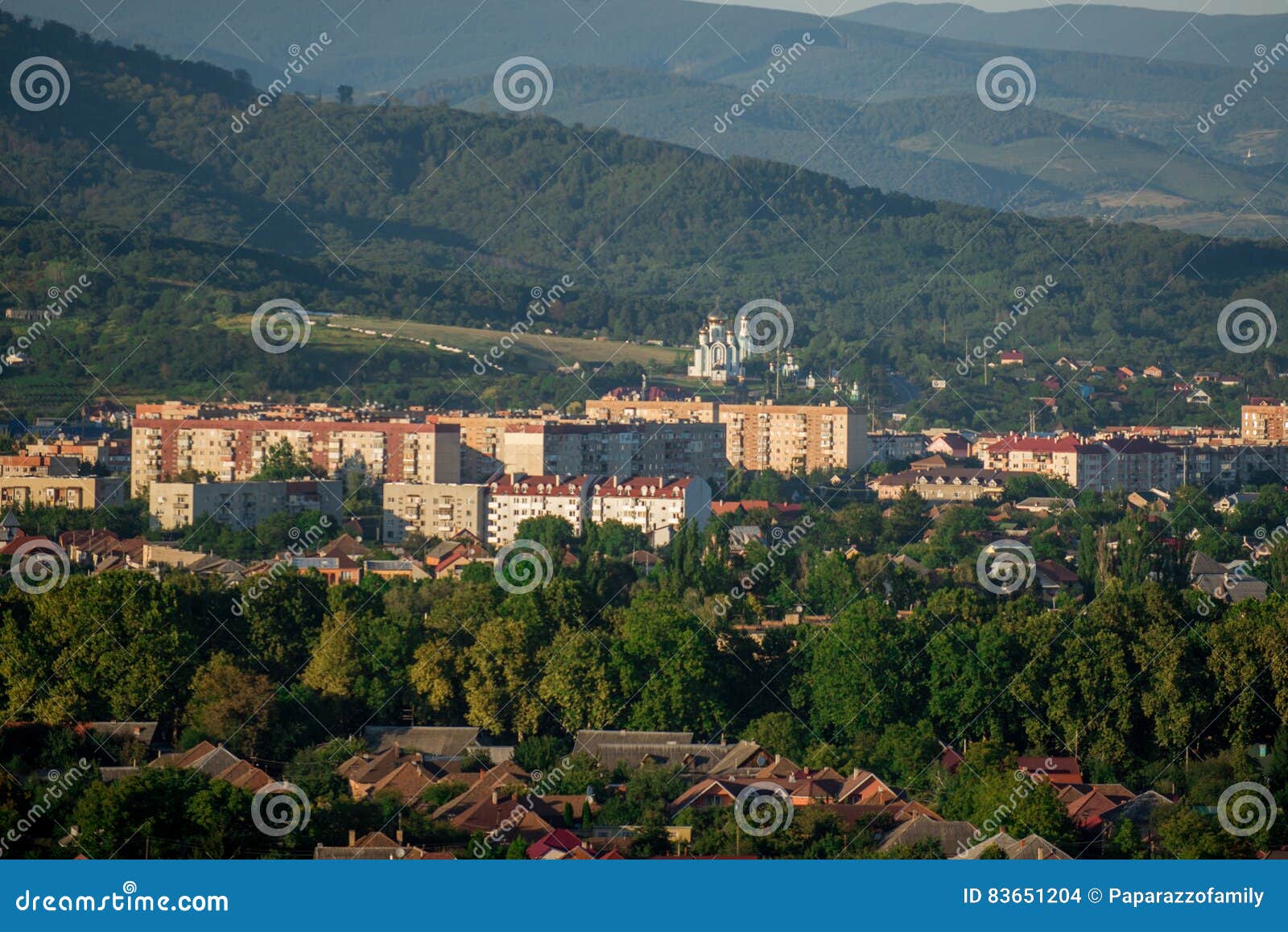Mukachevo Ukraine Aerial View of Stock Photo - Image of stoppered ...
