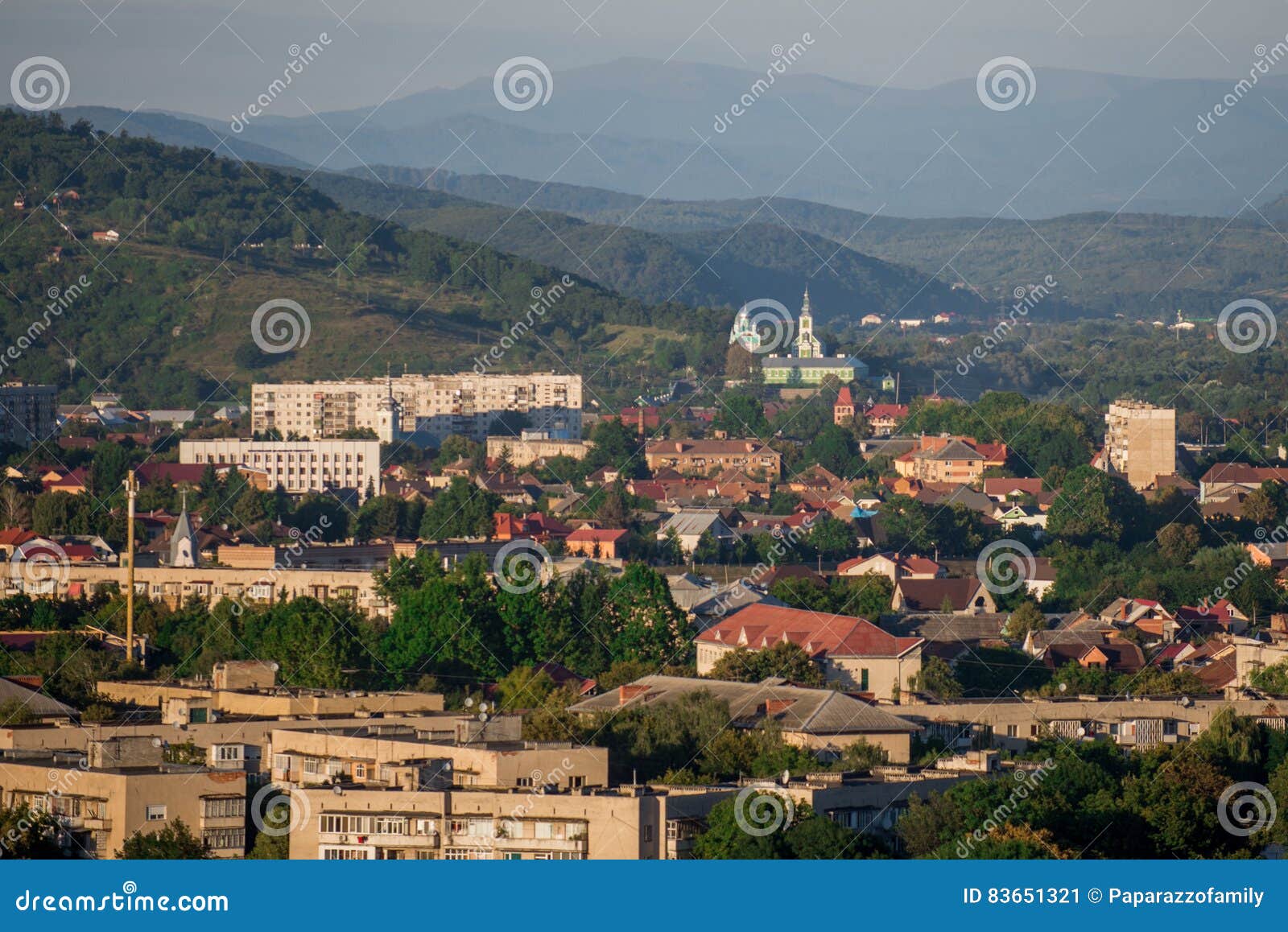 Mukachevo Ukraine Aerial View of Stock Image - Image of corked, puss ...