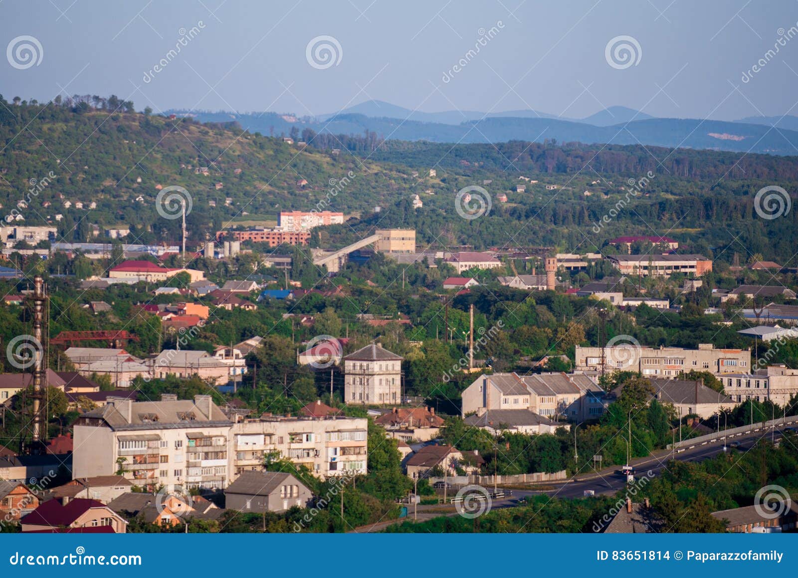 Mukachevo Ukraine Aerial View of Stock Photo - Image of stoppered, elle ...