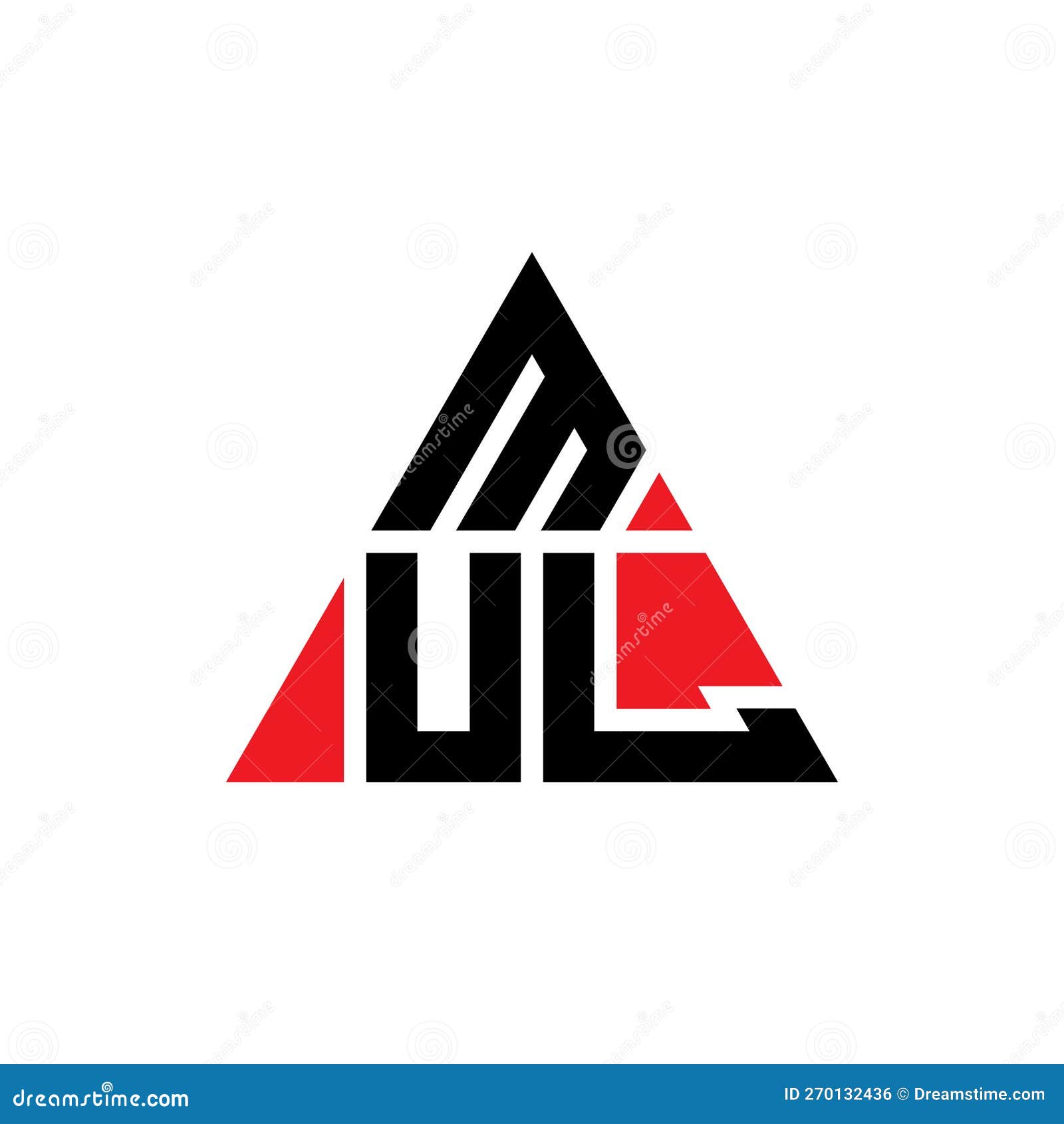 MUL Triangle Letter Logo Design with Triangle Shape. MUL Triangle Logo ...