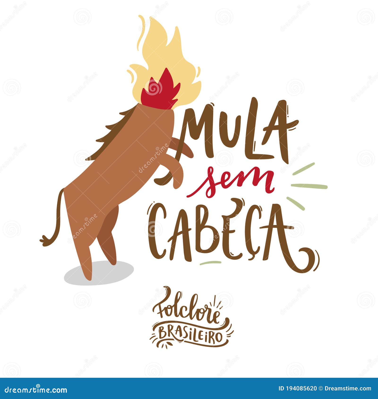 Folclore. Brazilian Folklore. Brazilian Portuguese Hand Lettering ...