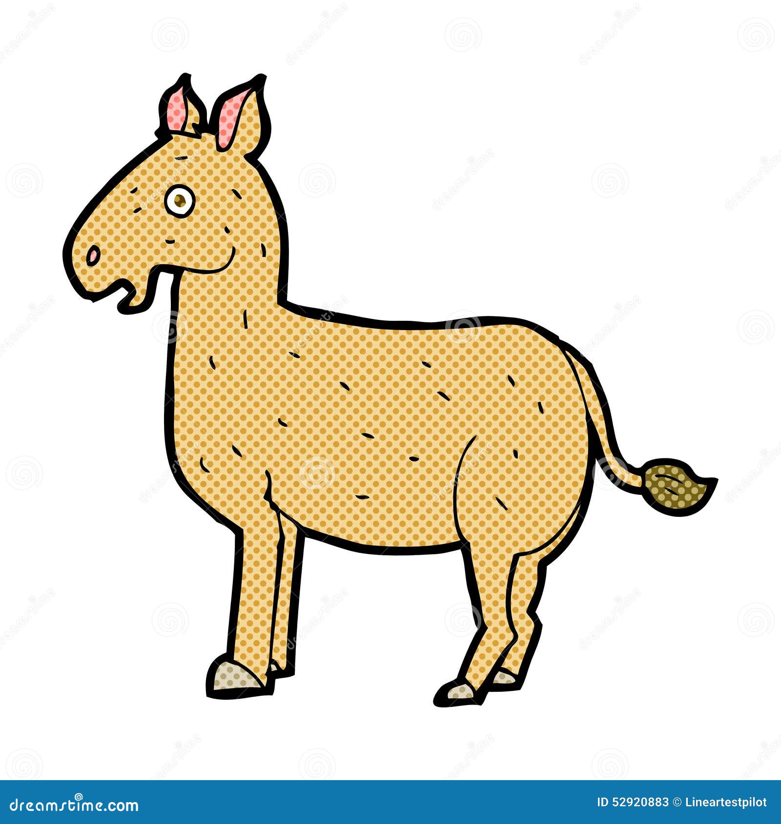 Mula Cômica Dos Desenhos Animados Ilustração Stock - Ilustração de ...